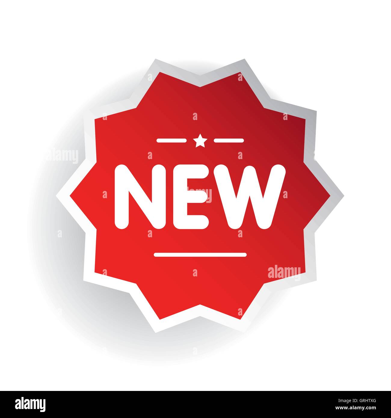 New sticker red Stock Vector Image & Art - Alamy