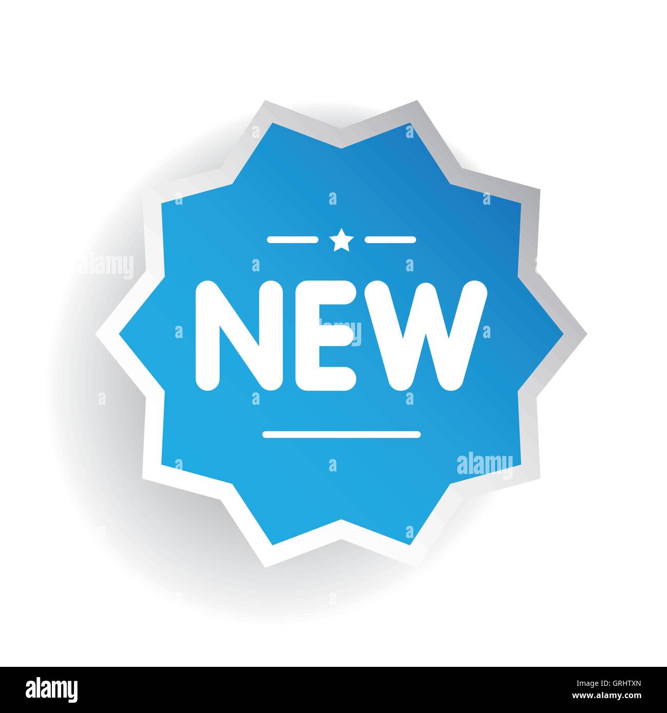 New sticker blue Stock Vector Image & Art - Alamy