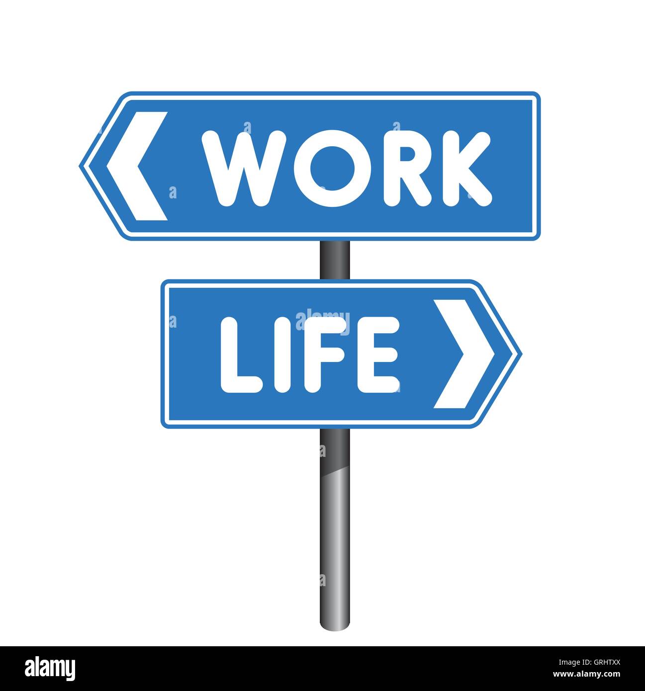 Work Life crossroad sign Stock Vector Image & Art - Alamy
