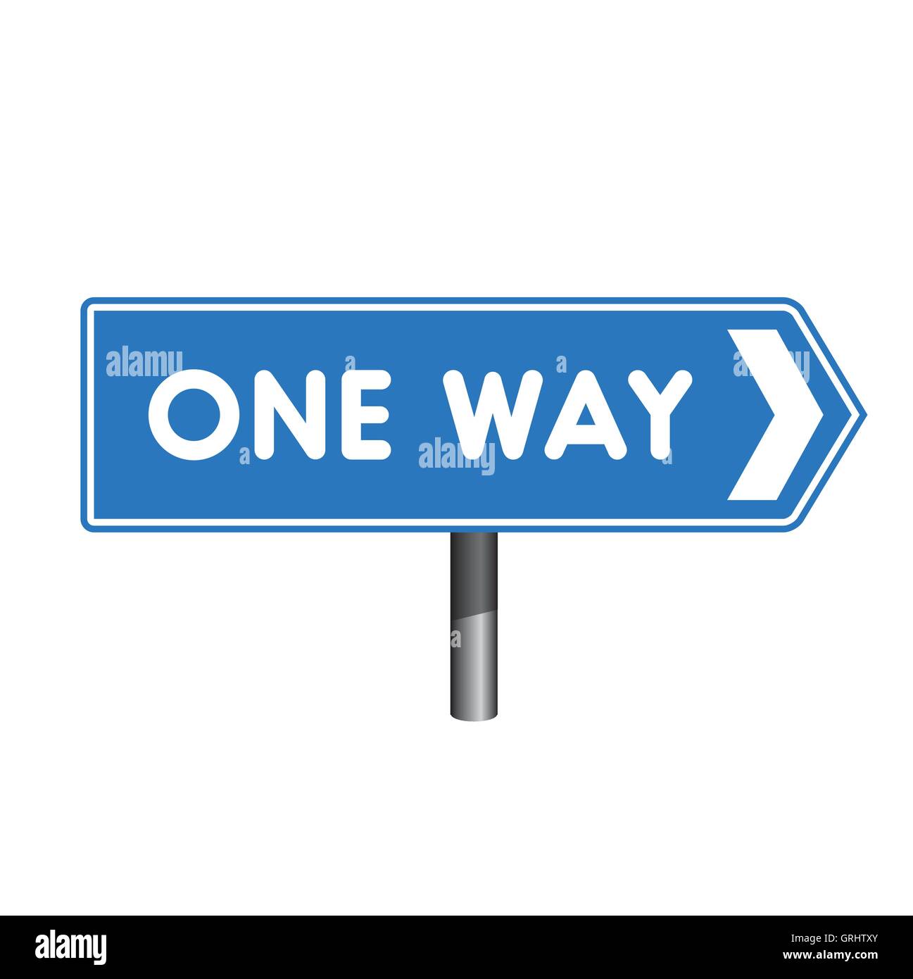 One Way sign crossroad sign Stock Vector Image & Art - Alamy