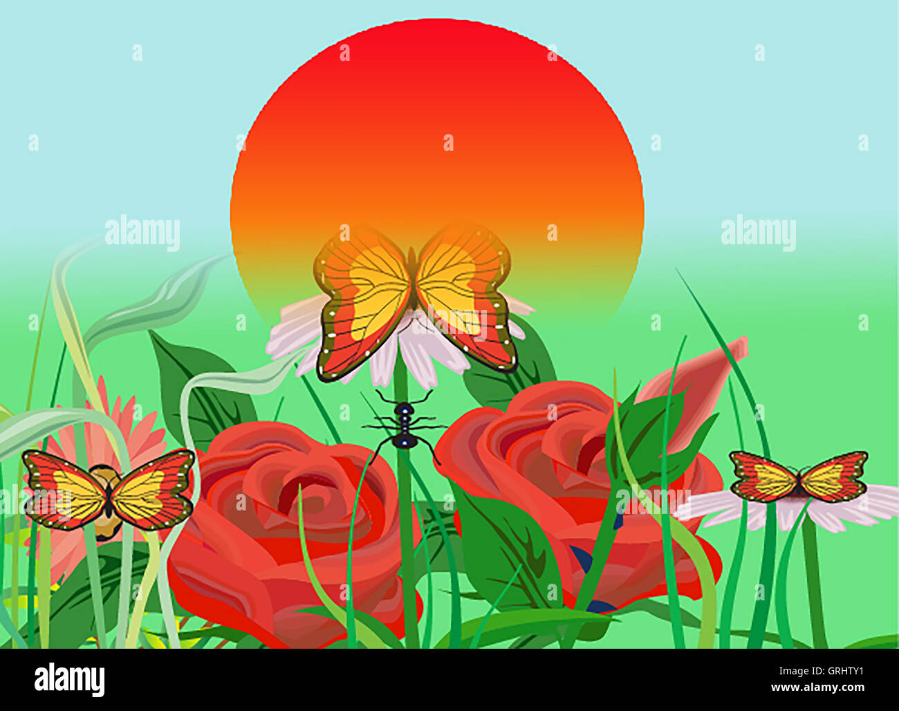 Illustration of nature Stock Photo - Alamy