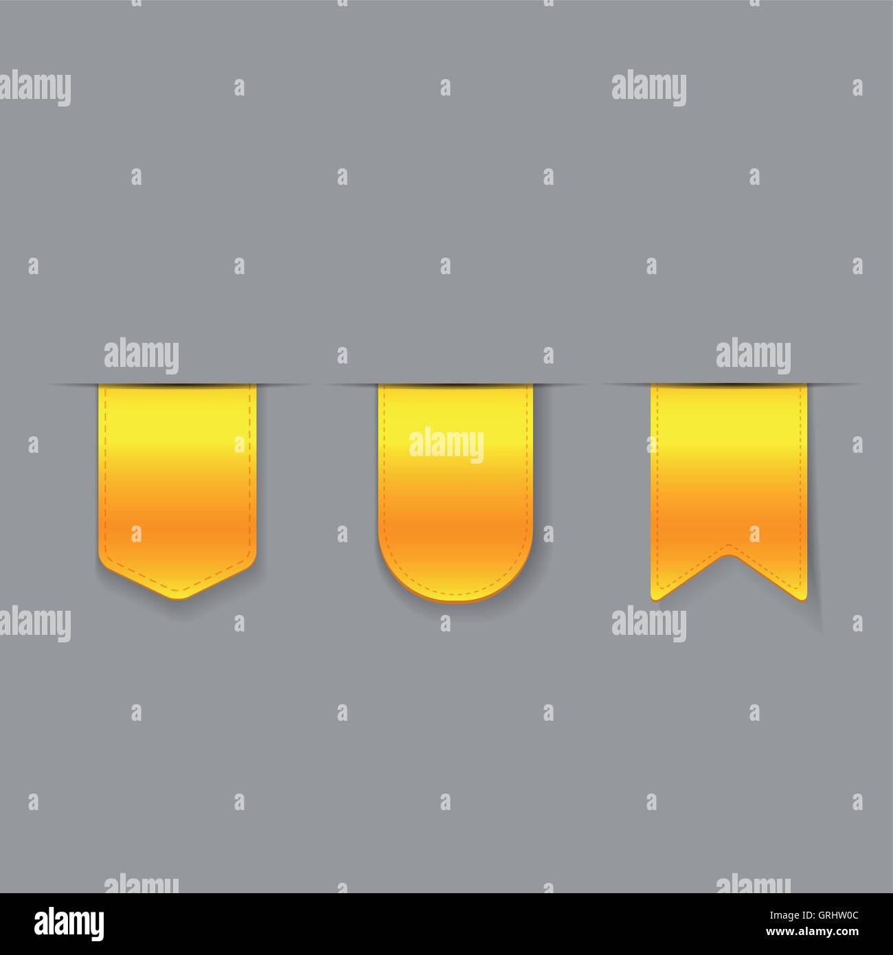 Yellow ribbon vector set Stock Vector Image & Art - Alamy