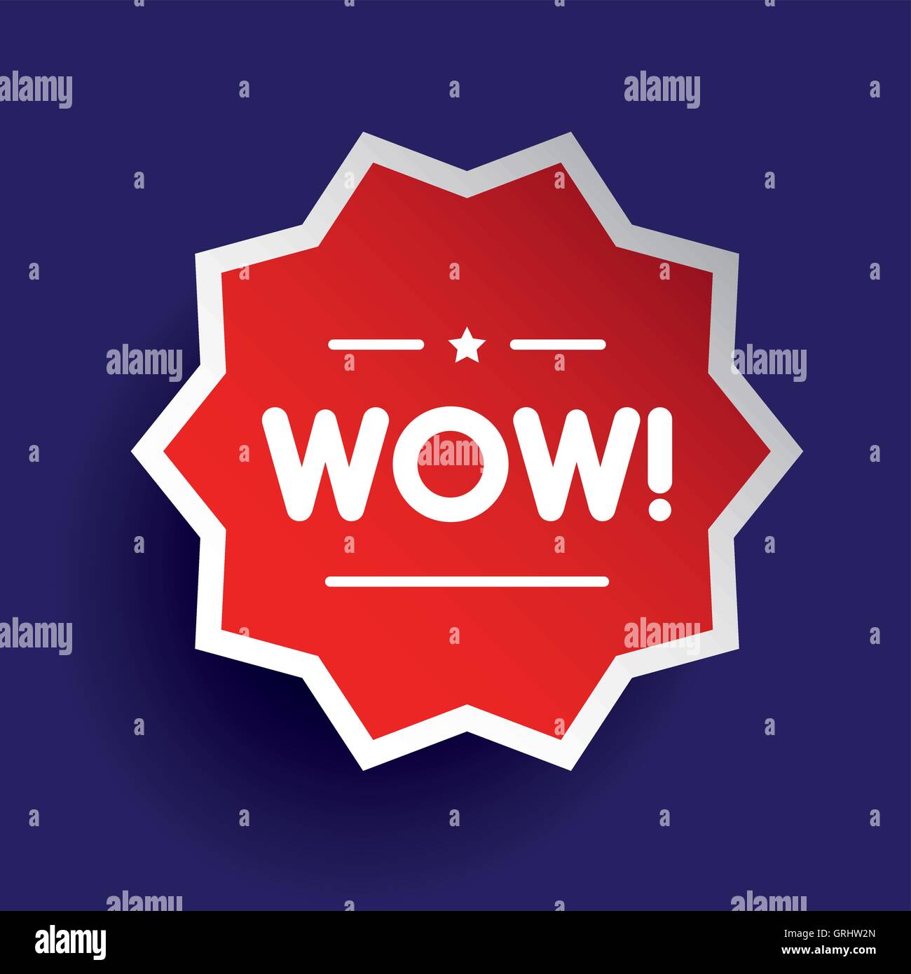Wow sticker vector Stock Vector Image & Art - Alamy