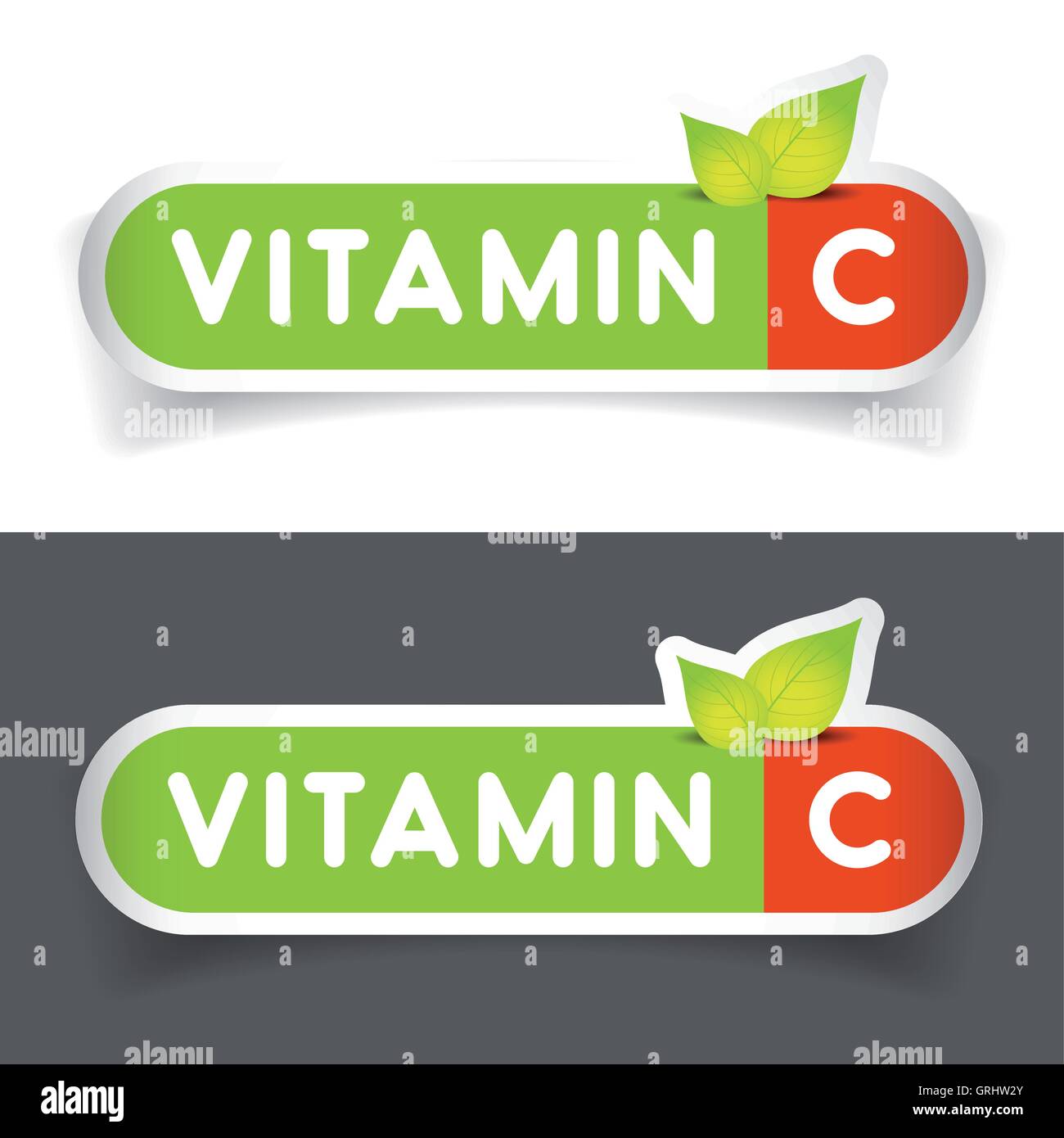 Vitamin C label sign vector set Stock Vector Image & Art - Alamy