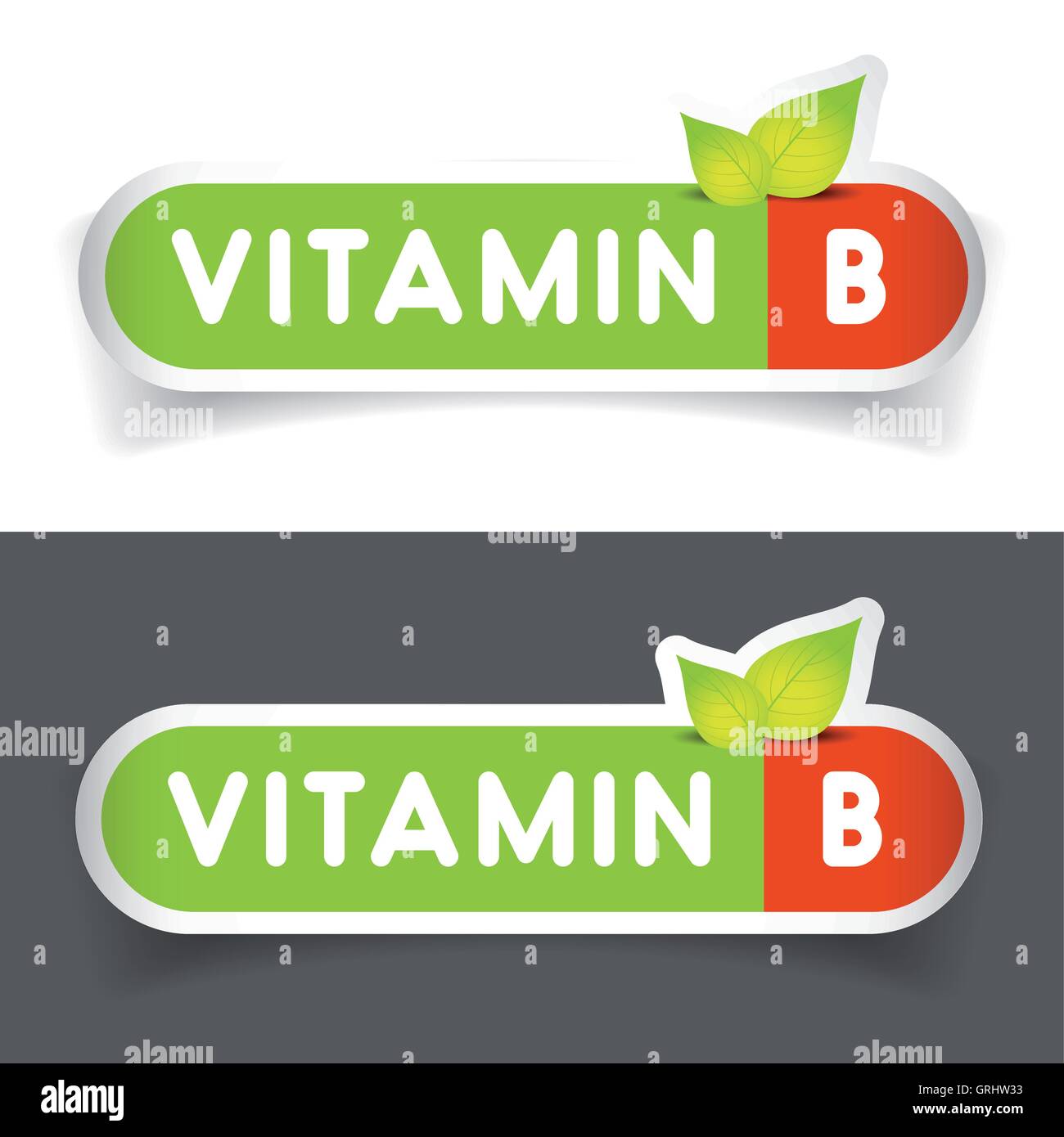 Vitamin B label sign vector set Stock Vector Image & Art - Alamy