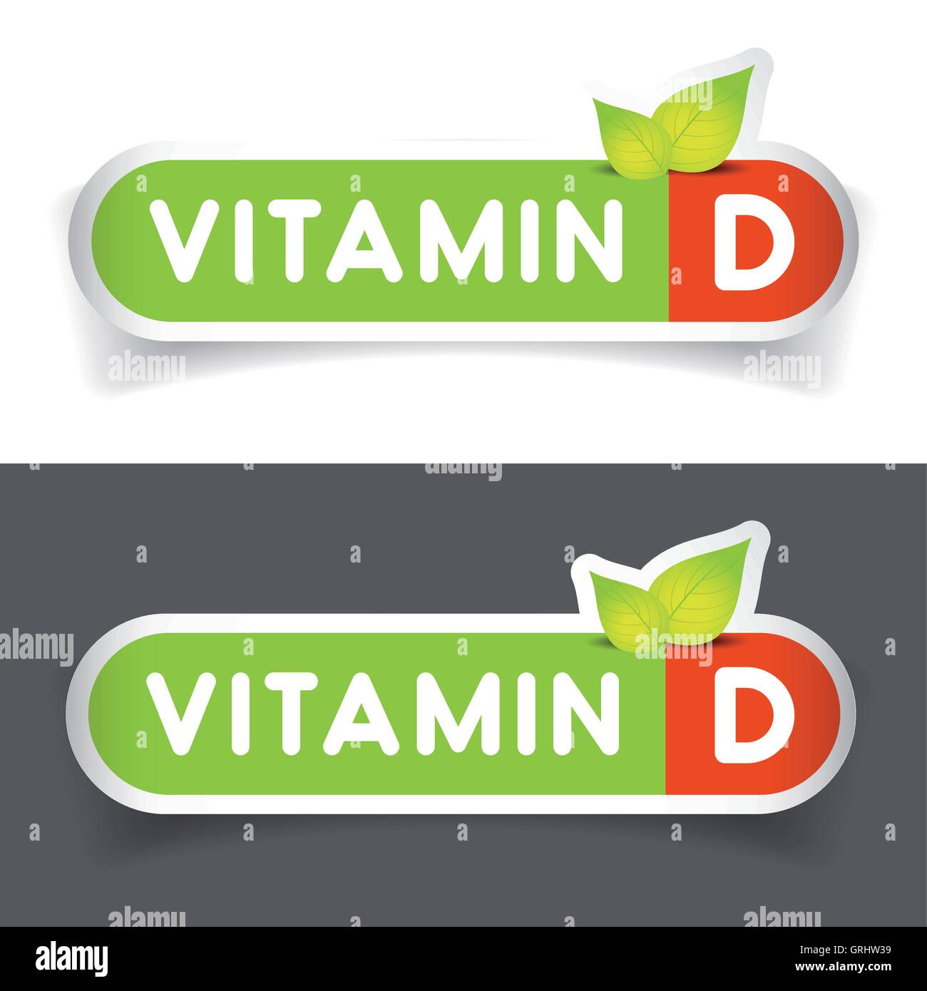 Vitamin D label sign vector set Stock Vector Image & Art - Alamy