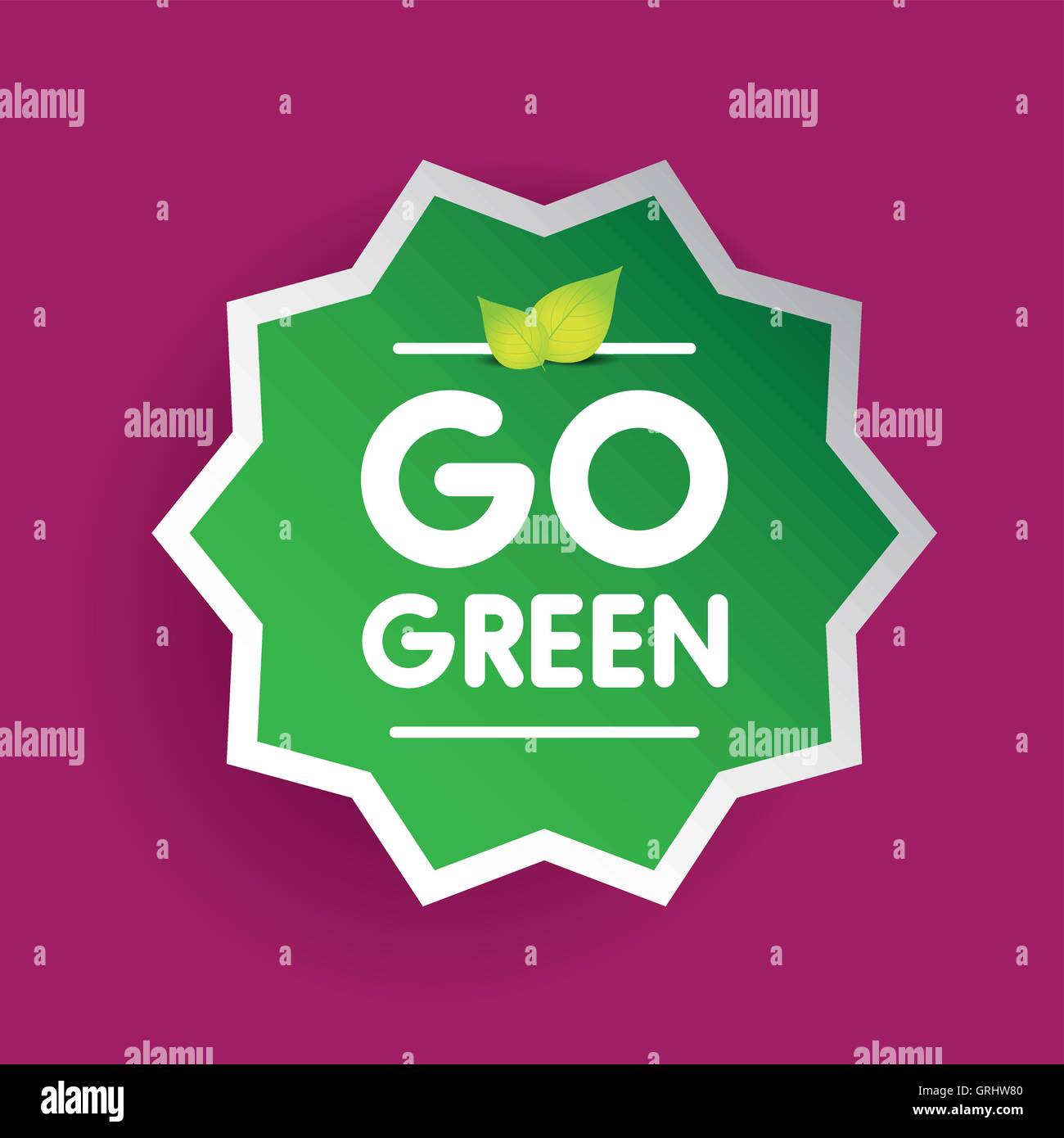 Go Green vector label Stock Vector Image & Art - Alamy