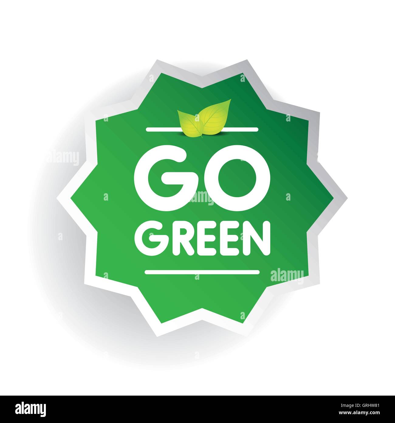 Go Green vector label Stock Vector Image & Art - Alamy