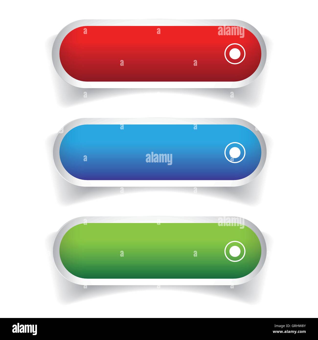 Empty web buttons vector - gree, blue, red Stock Vector Image & Art - Alamy