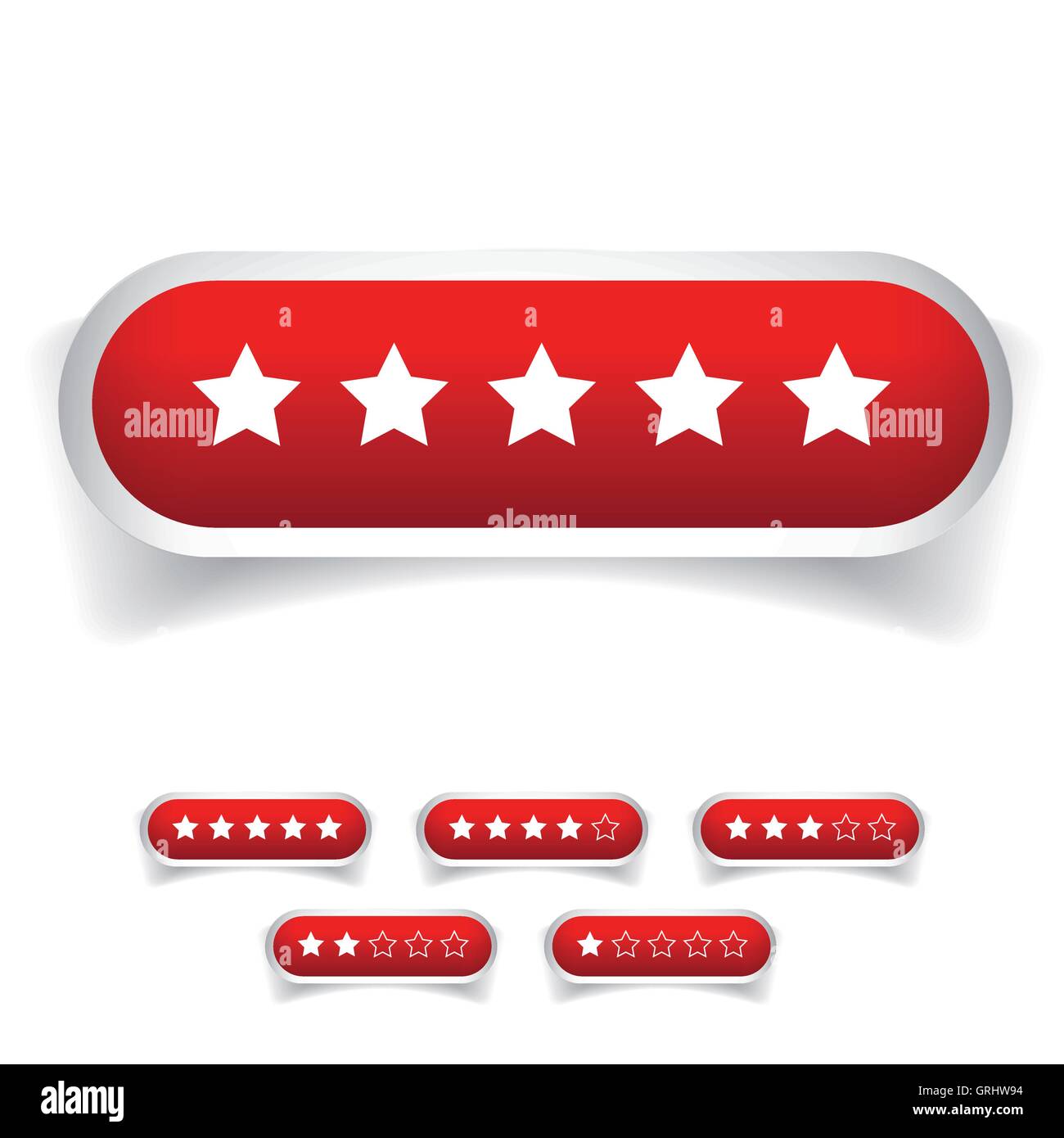 Stars rating button vector Stock Vector Image & Art - Alamy