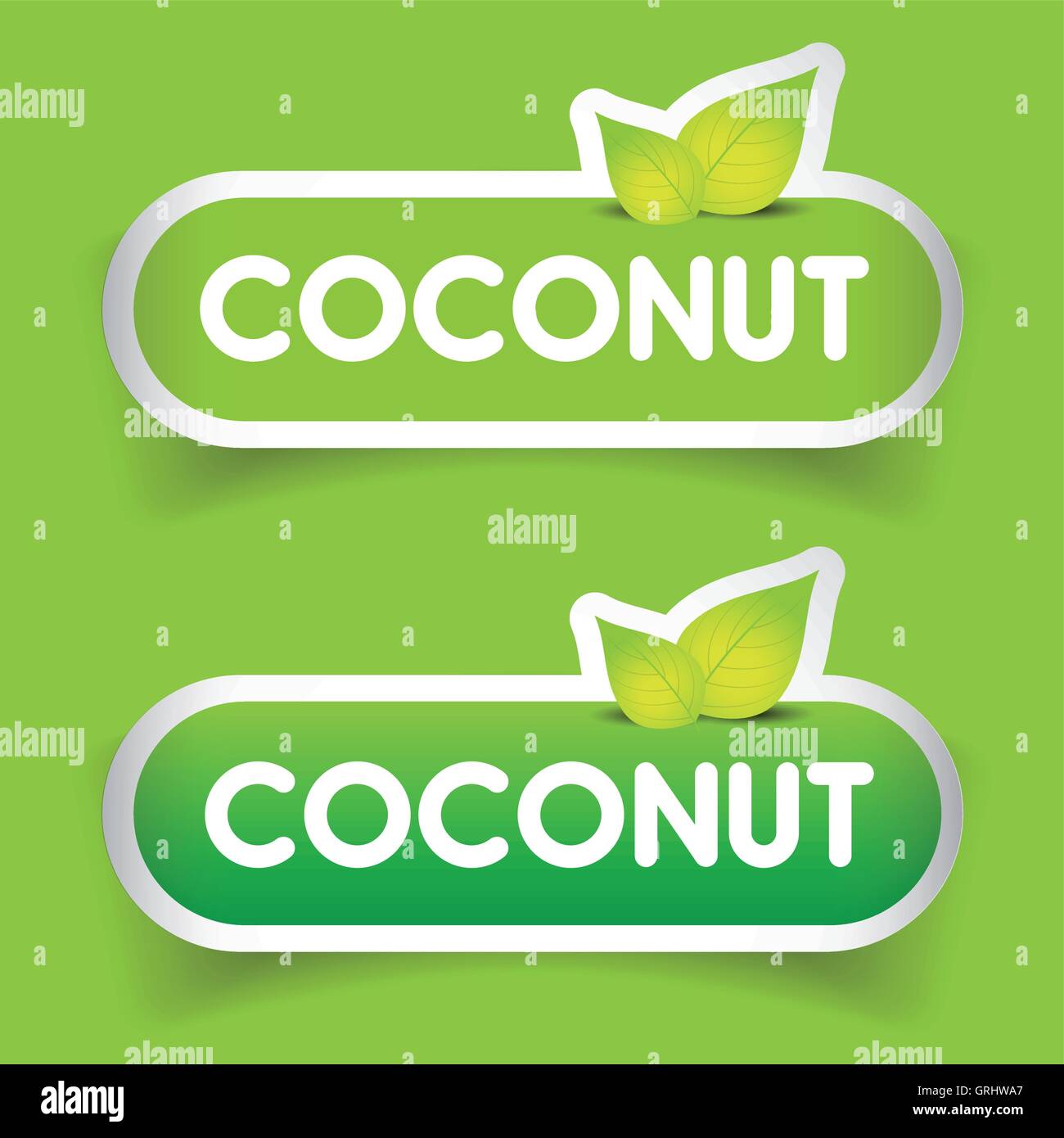 Coconut sign label vector Stock Vector Image & Art - Alamy