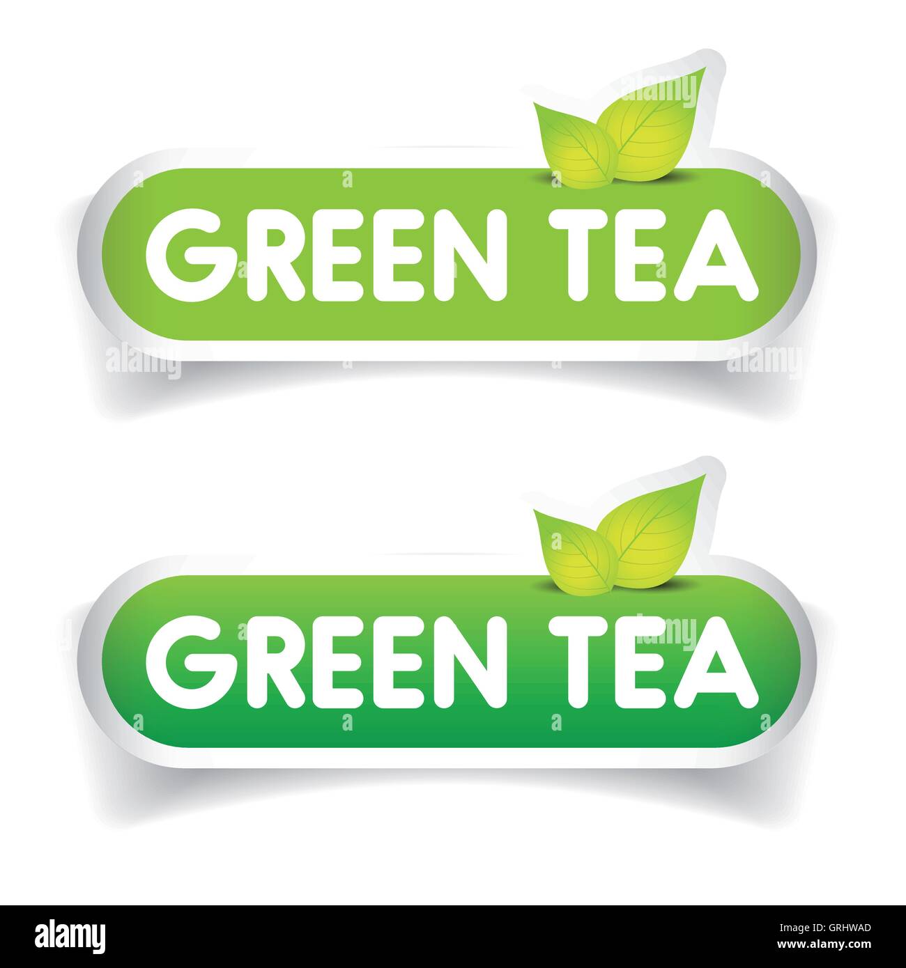 Green Tea sign label vector Stock Vector Image & Art - Alamy