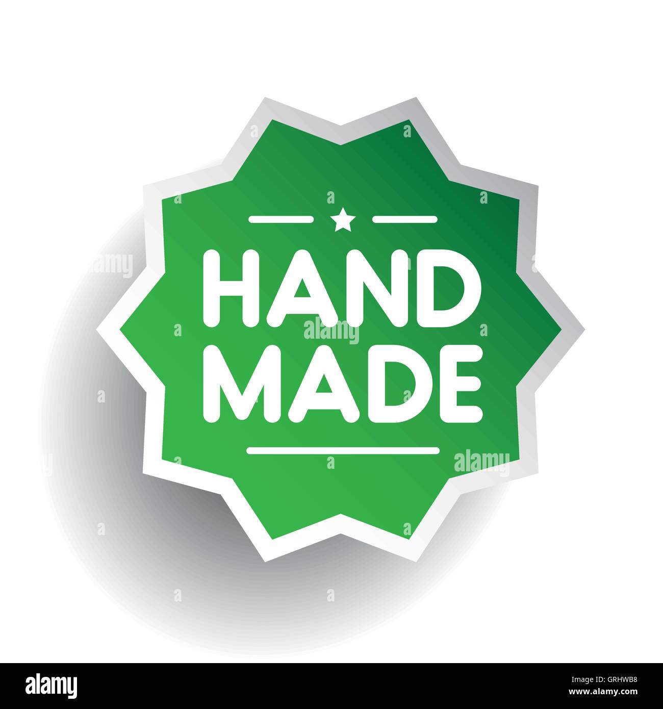 Hand Made label vector Stock Vector Image & Art - Alamy