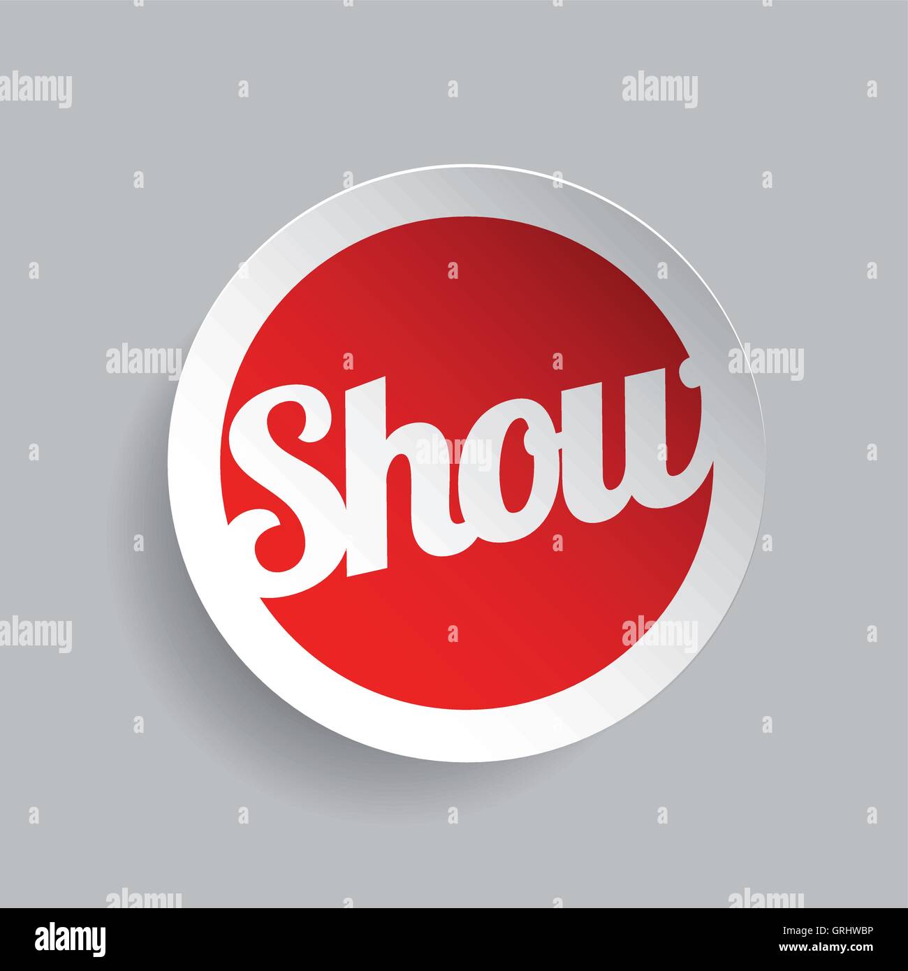 Show label vector sticker red Stock Vector Image & Art - Alamy
