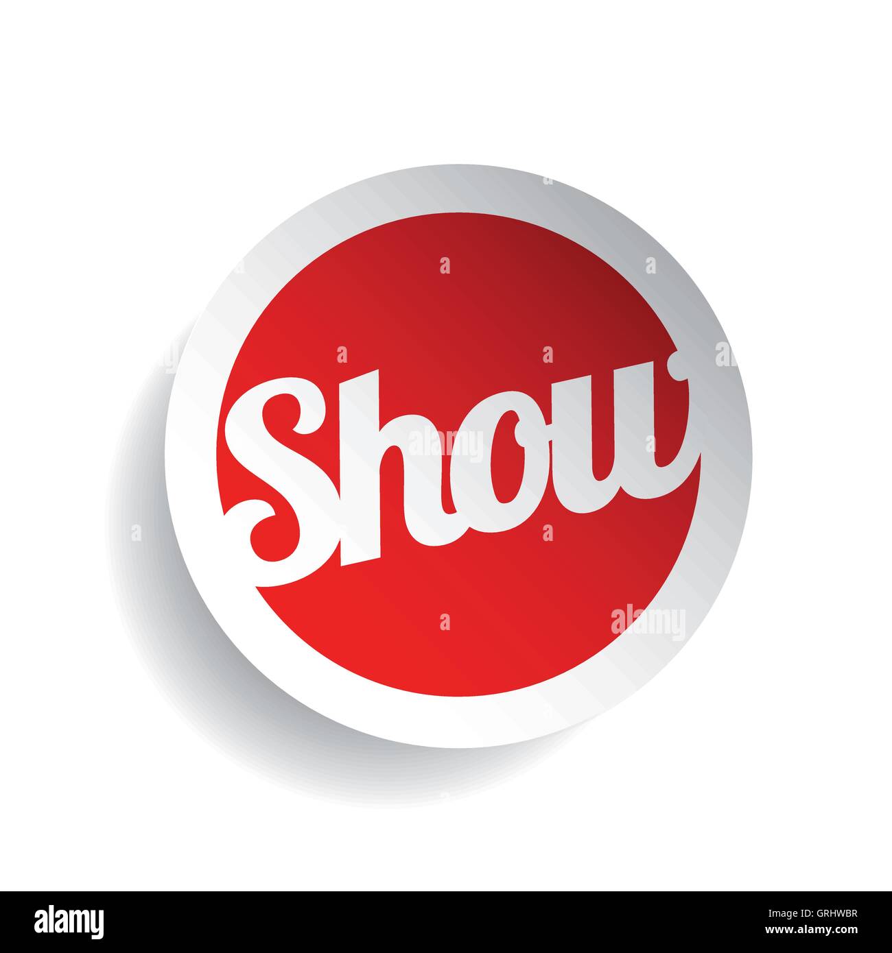 Show label vector sticker red Stock Vector Image & Art - Alamy