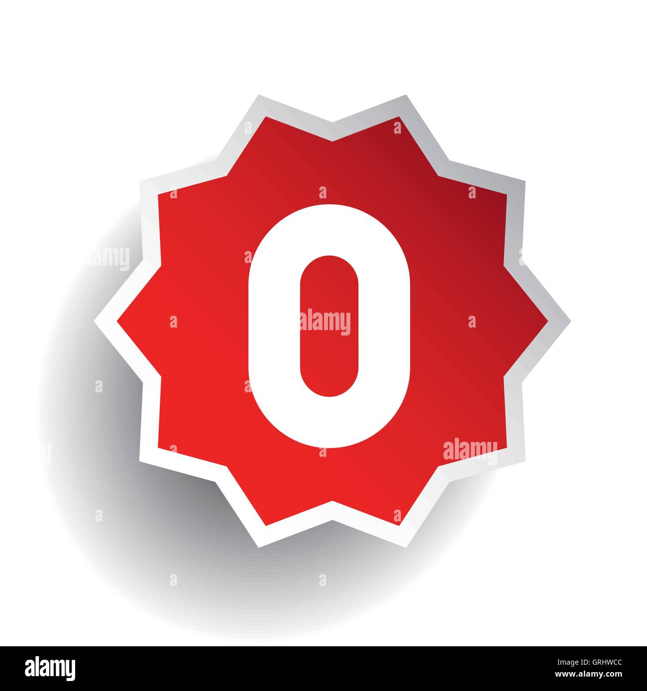 Number zero 0 star red Stock Vector Image & Art - Alamy