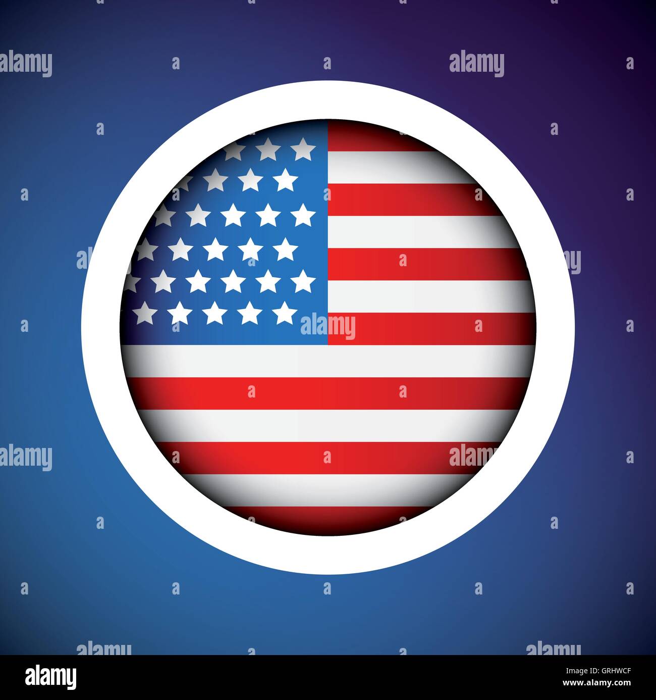 USA Flag button vector Stock Vector Image & Art - Alamy