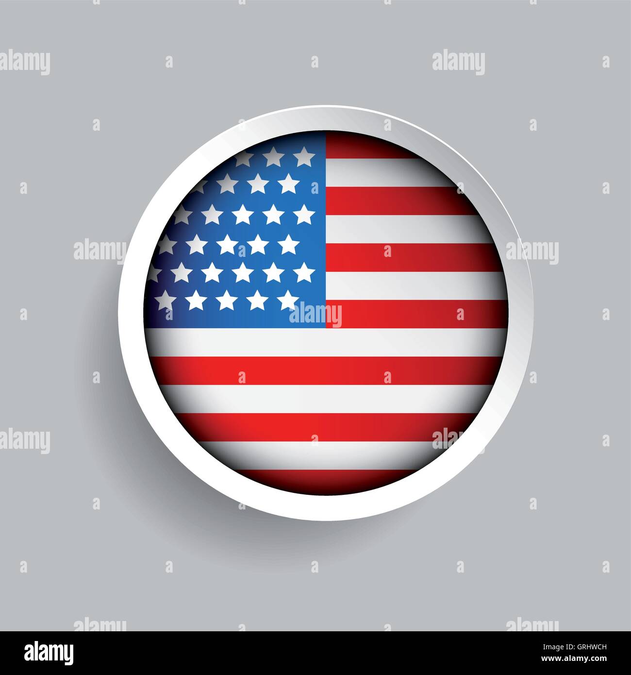 USA Flag button vector Stock Vector Image & Art - Alamy