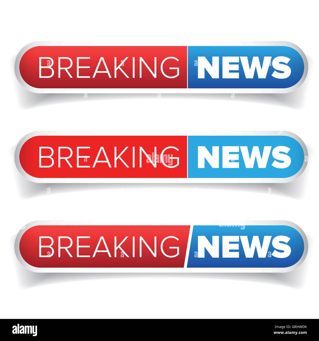 Breaking News button vector Stock Vector Image & Art - Alamy