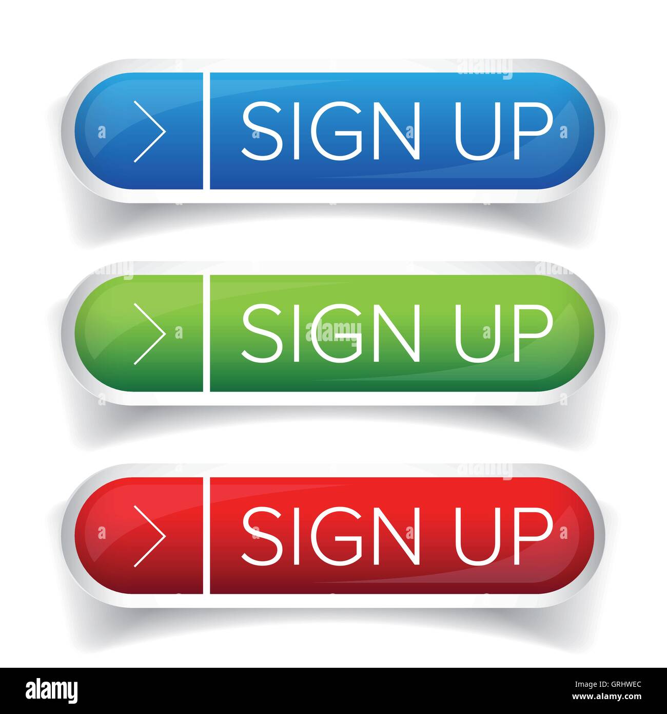 Sign Up button set Stock Vector Image & Art - Alamy