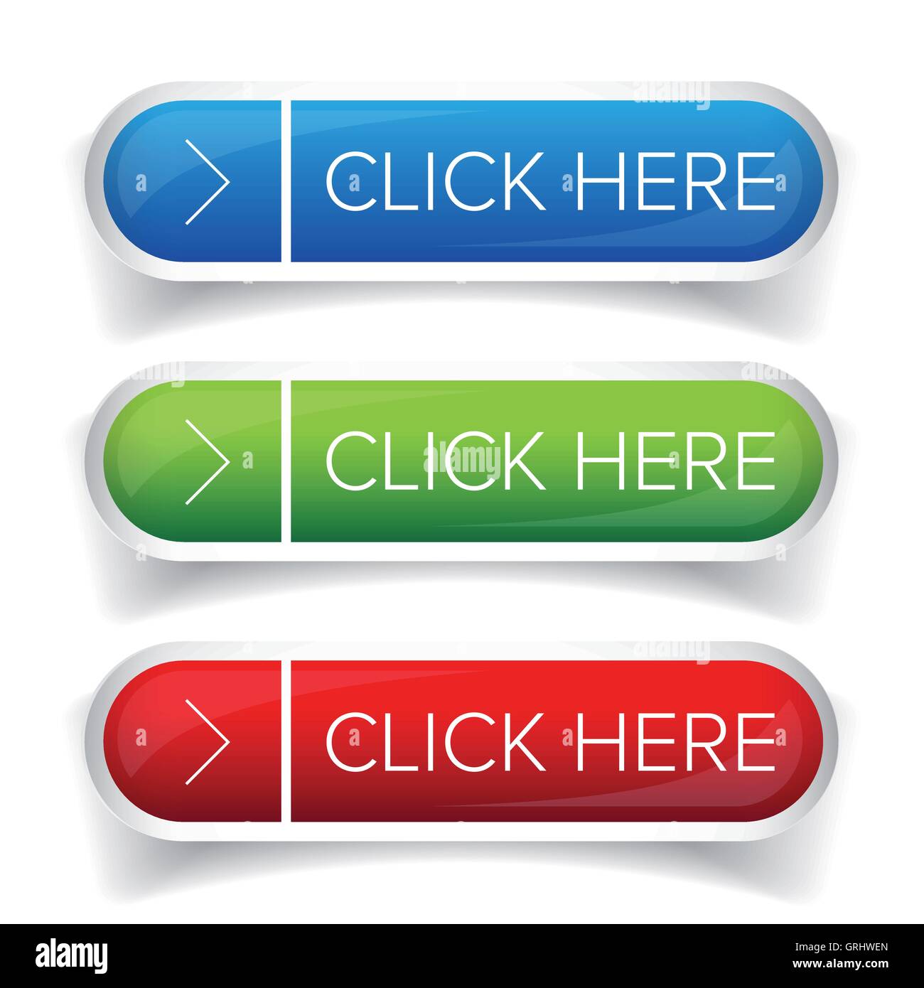 Click Here button set Stock Vector Image & Art - Alamy