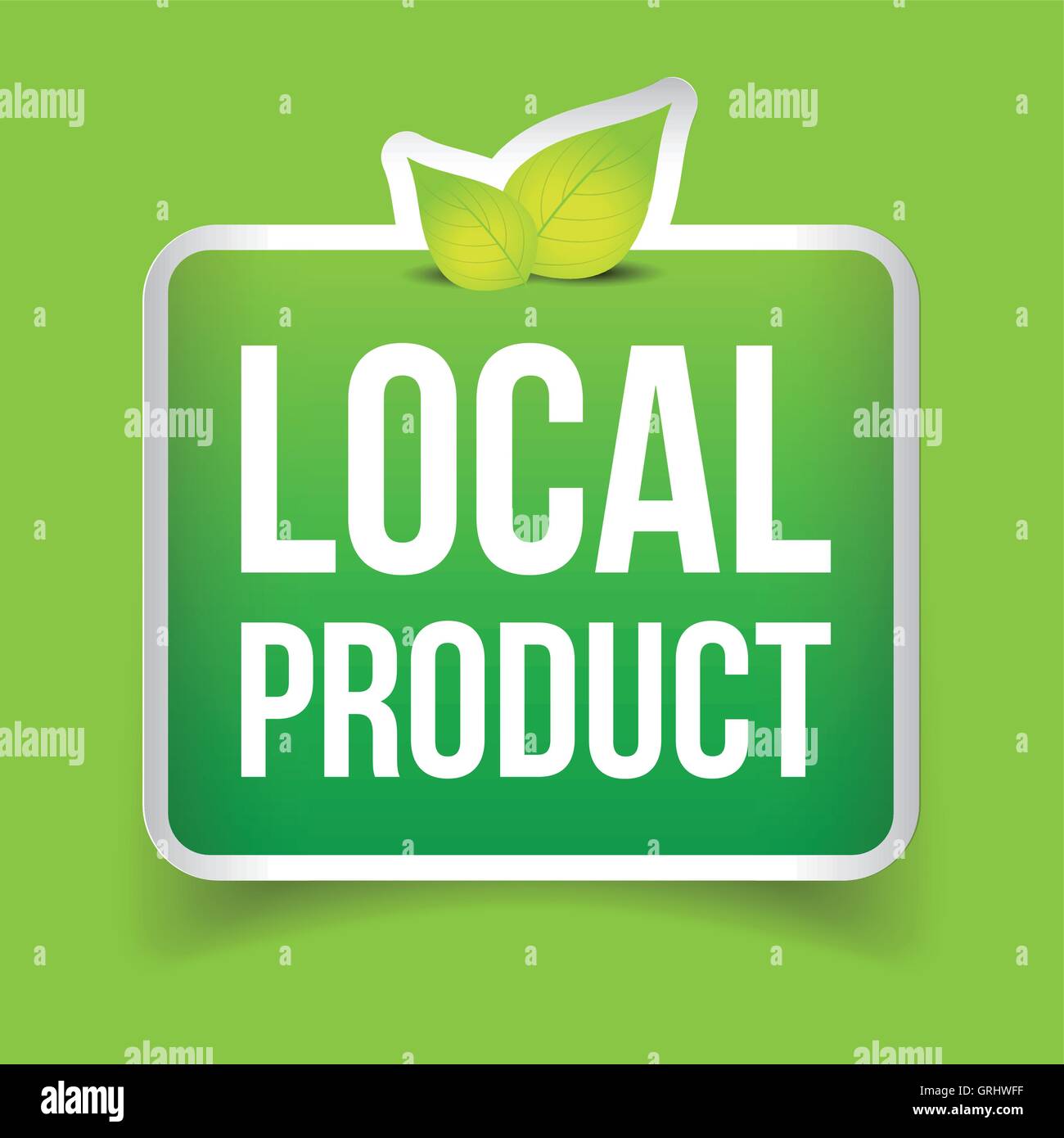 Local Product label green Stock Vector Image & Art - Alamy