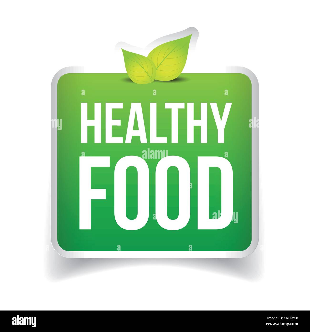 Healthy Food label green Stock Vector Image & Art - Alamy