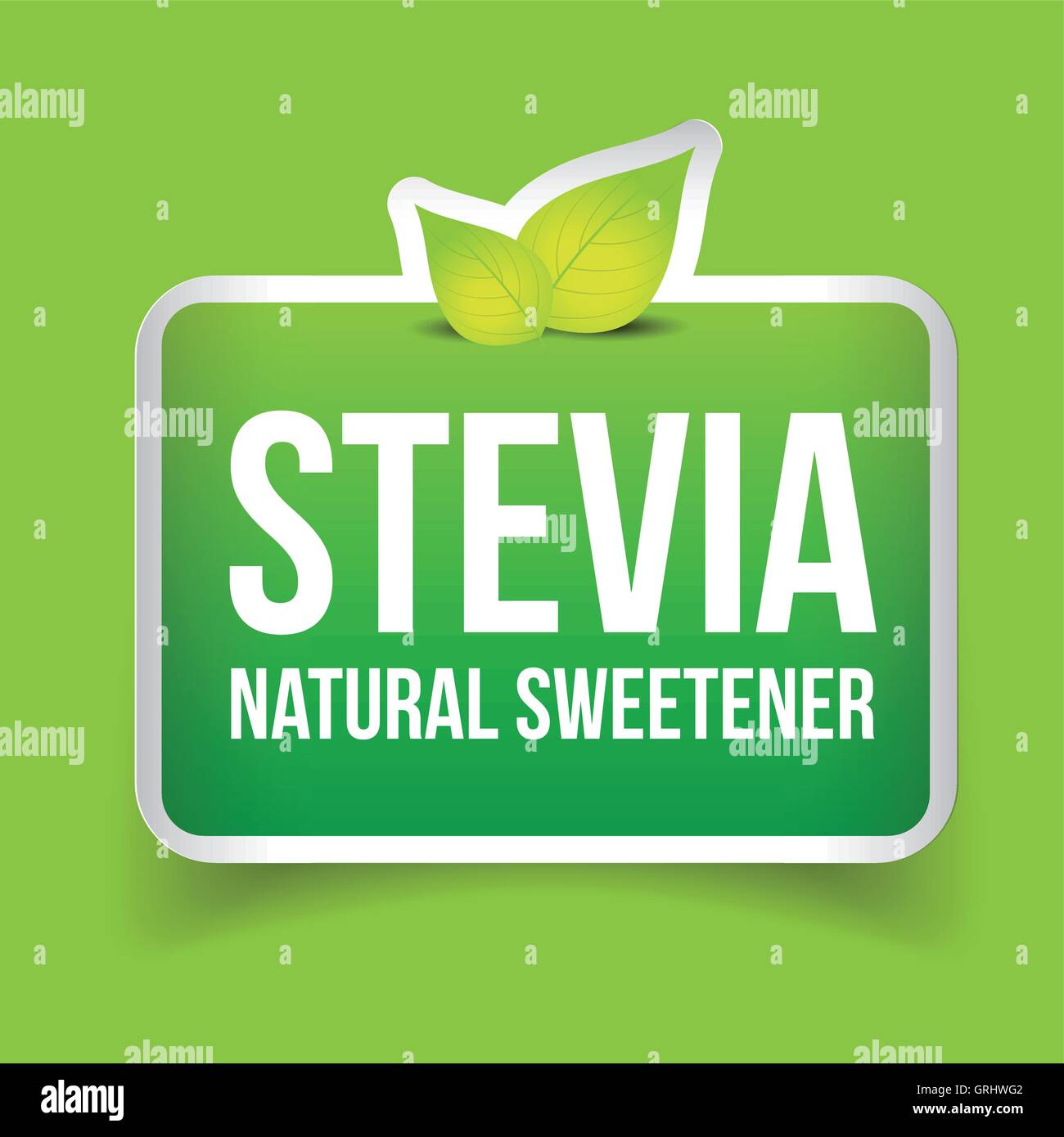Stevia - Natural Sweetener label vector Stock Vector Image & Art - Alamy