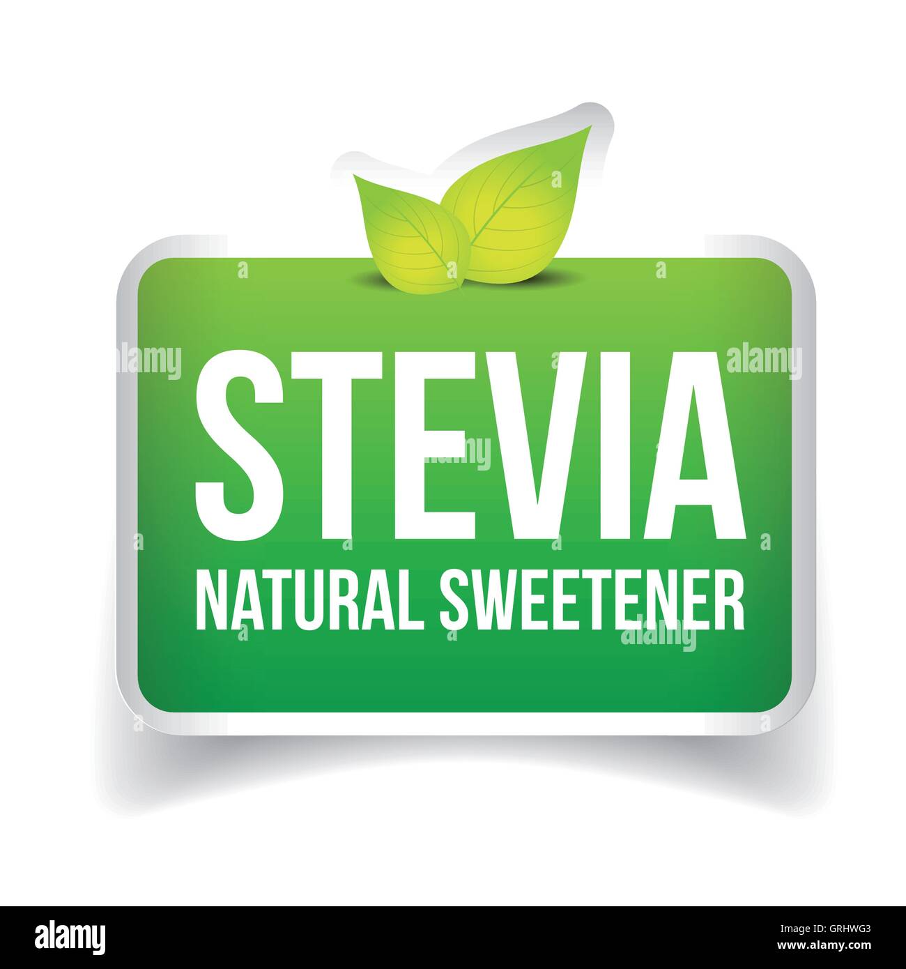 Stevia - Natural Sweetener label vector Stock Vector Image & Art - Alamy