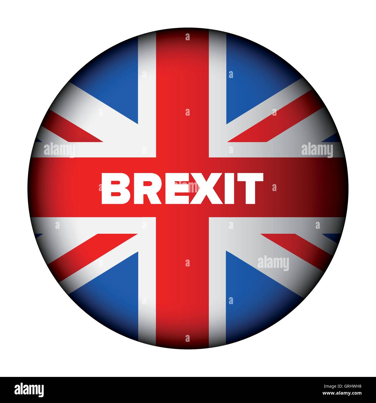 United Kingdom (UK) flag button with Brexit sign Stock Vector Image ...