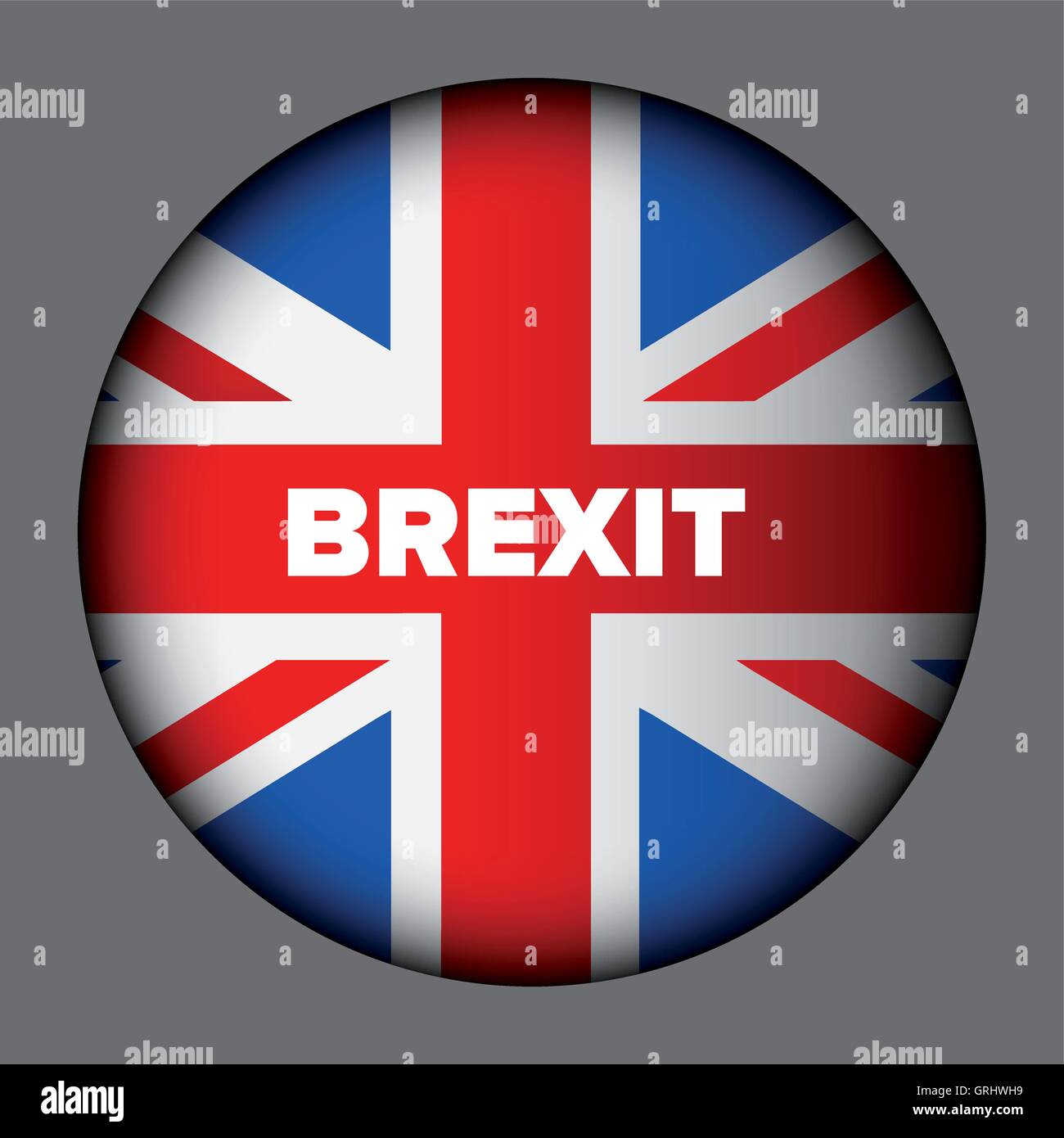 United Kingdom (UK) flag button with Brexit sign Stock Vector Image ...