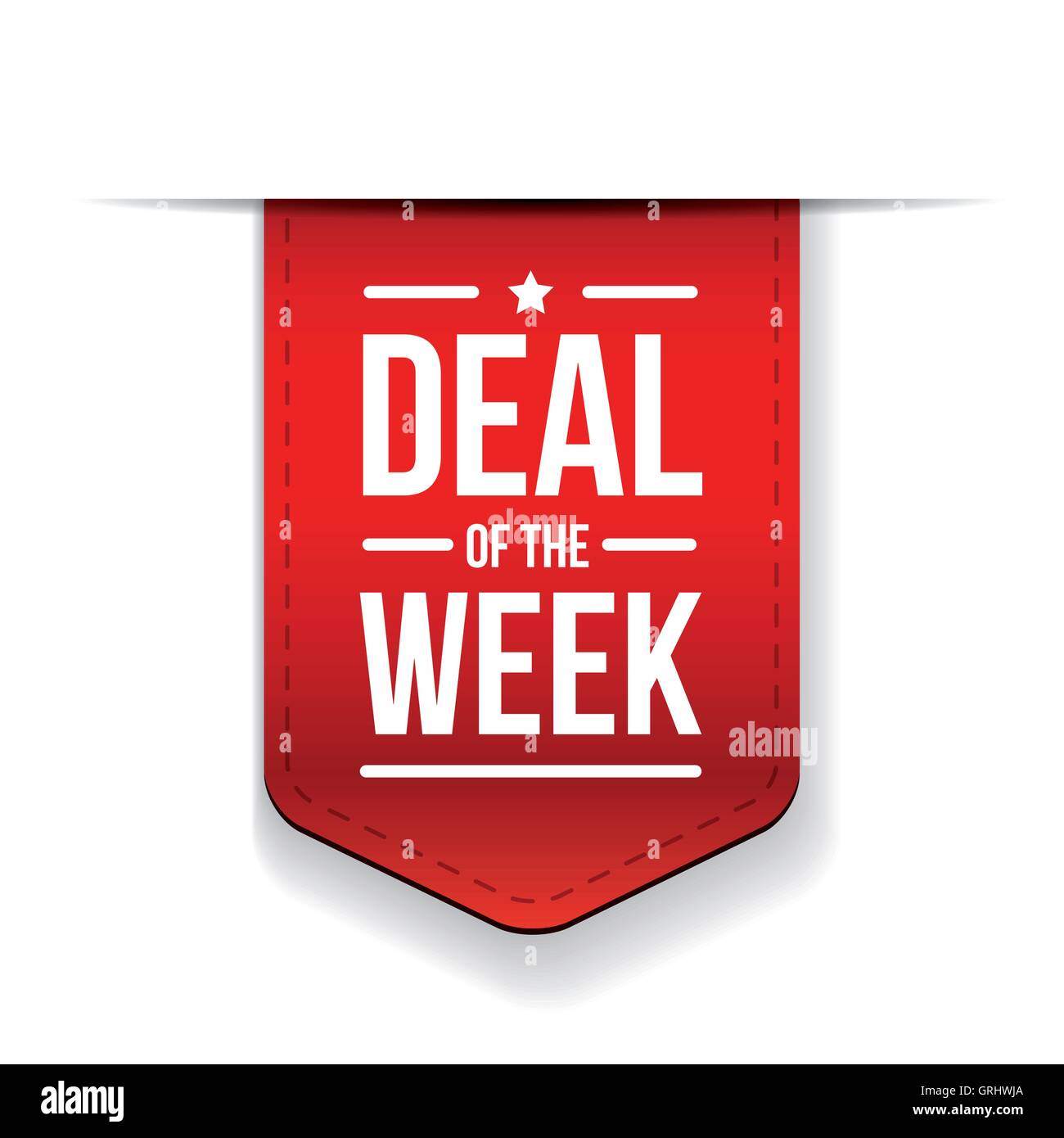 Deal of the week Red ribbon vector Stock Vector Image & Art - Alamy
