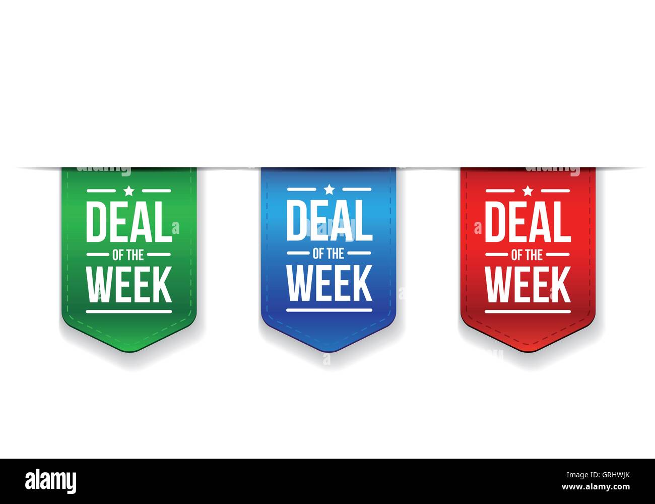 Deal of the week ribbon set vector Stock Vector Image & Art - Alamy
