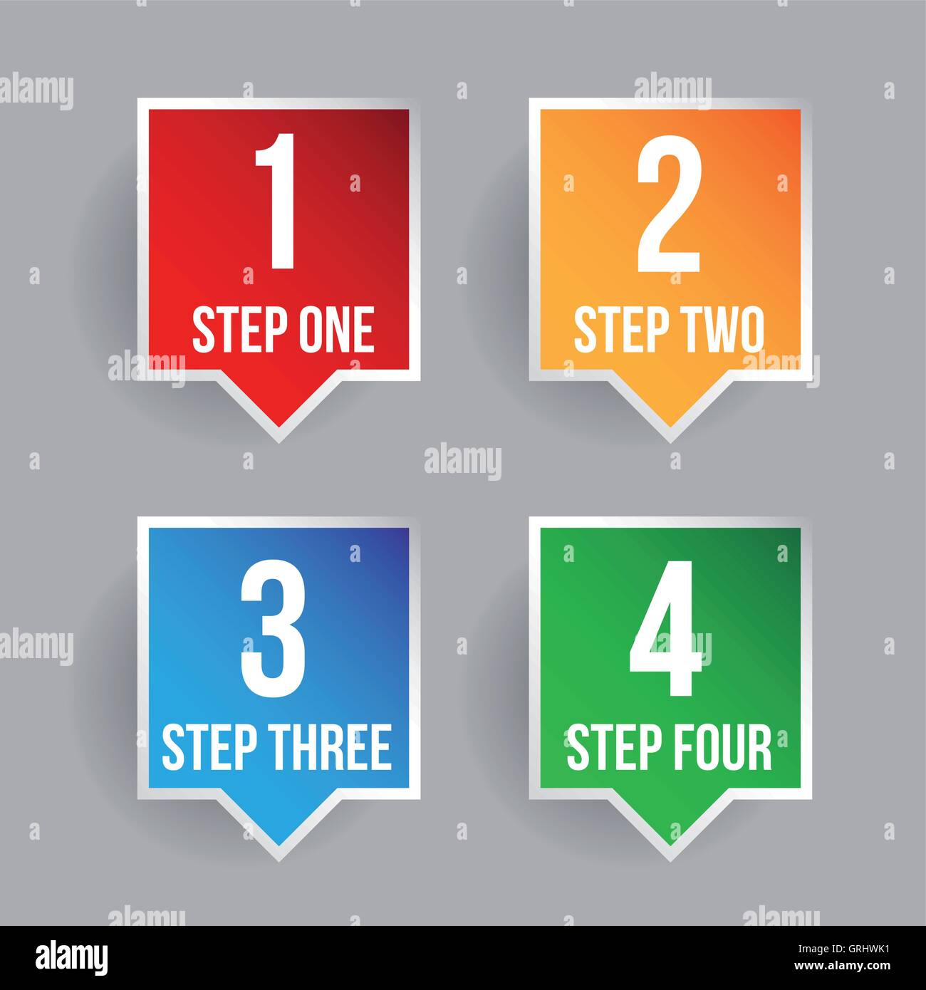 One two three four progress bar stickers Stock Vector Image & Art - Alamy