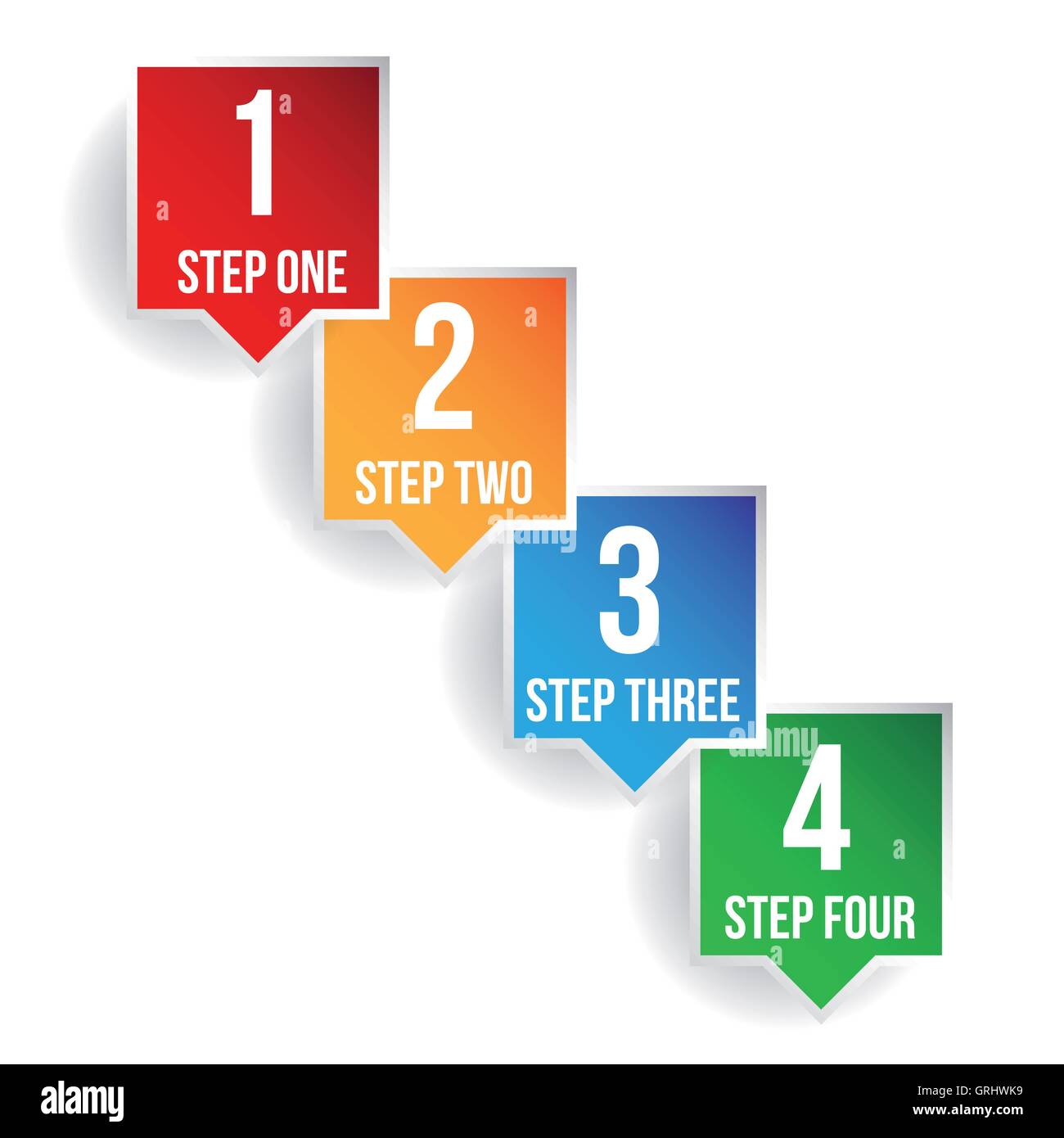 One two three four progress bar stickers Stock Vector Image & Art - Alamy