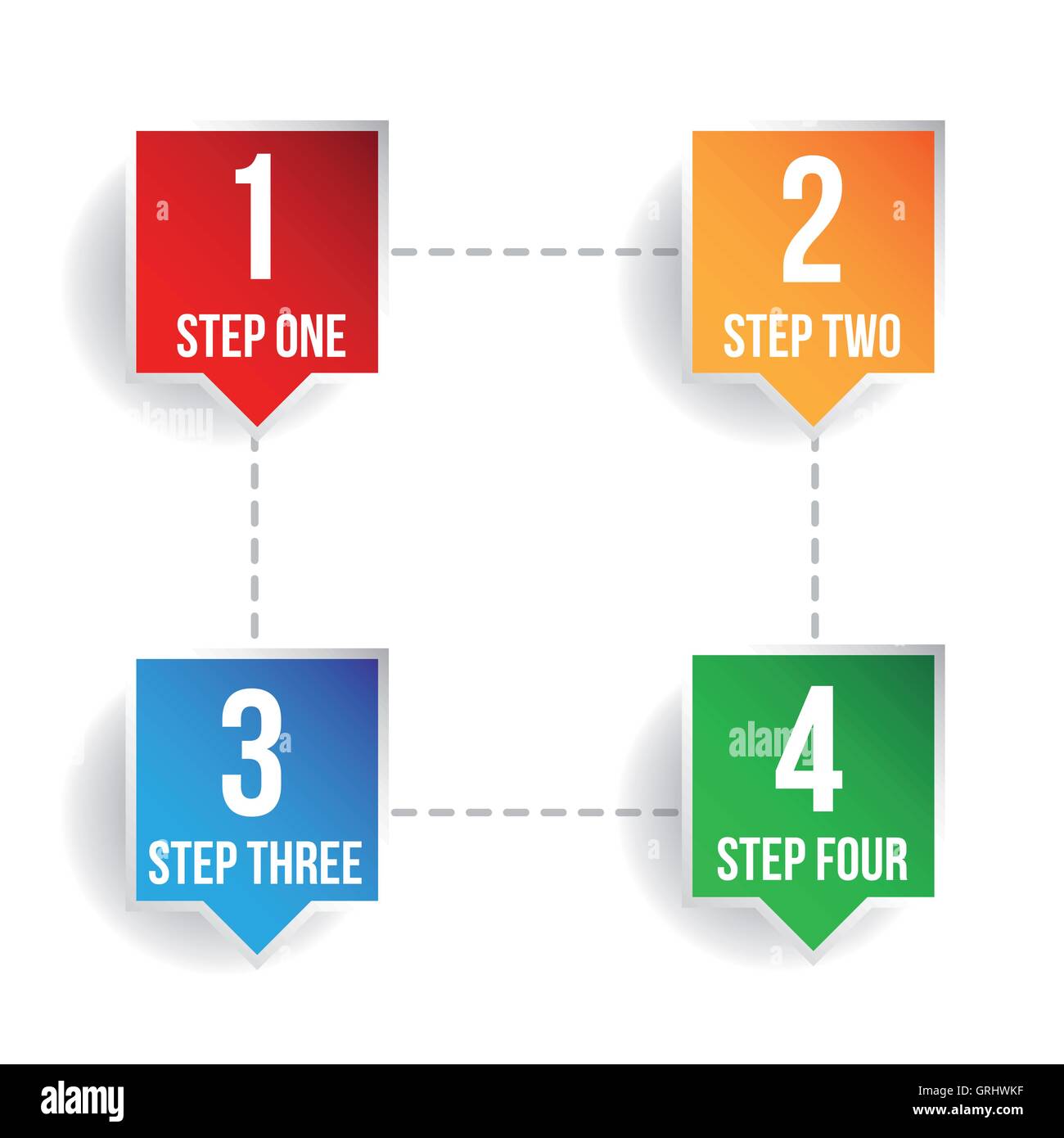 One two three four progress bar stickers Stock Vector Image & Art - Alamy