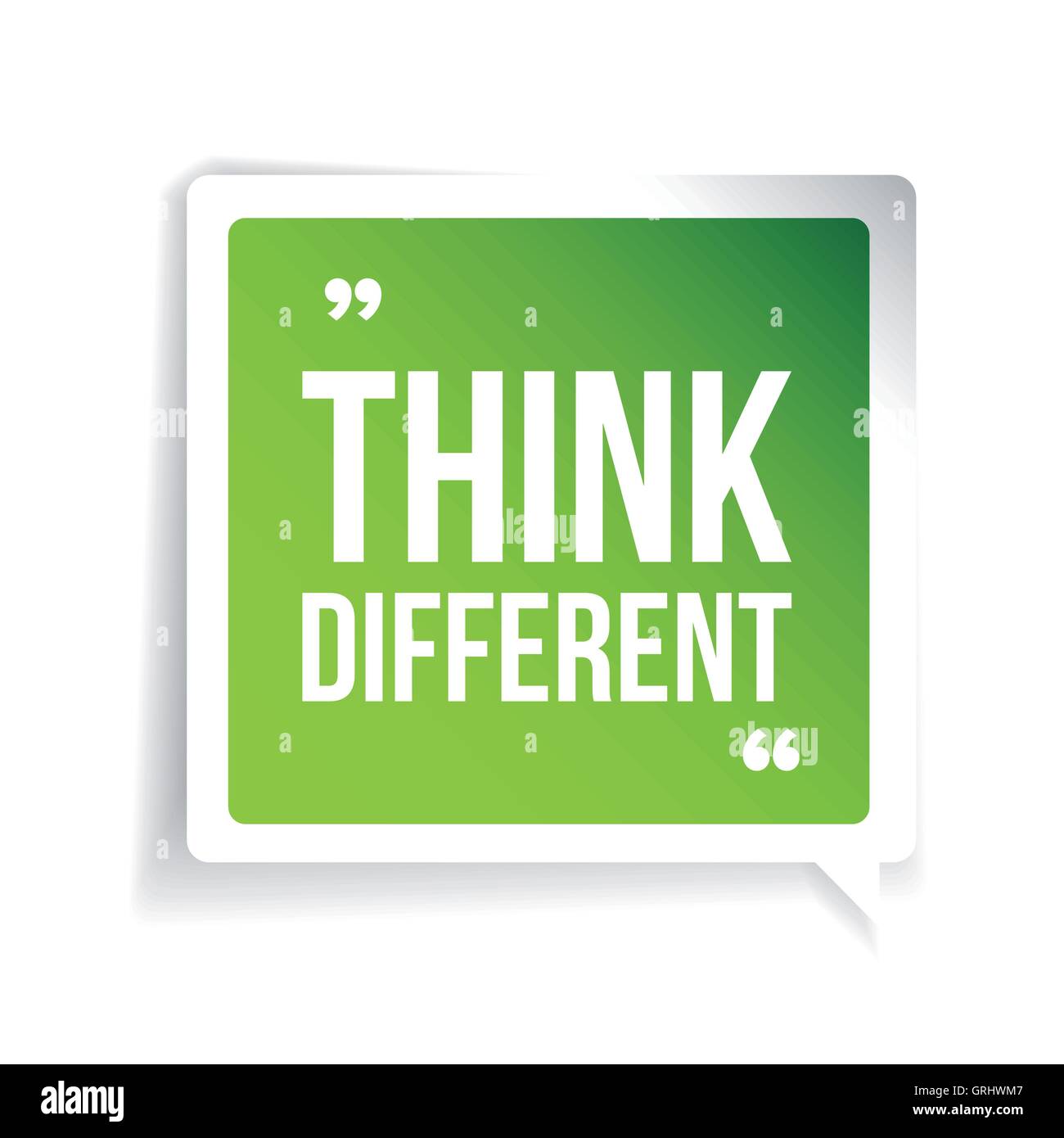 Think Different. Inspirational motivational quote Stock Vector Image ...