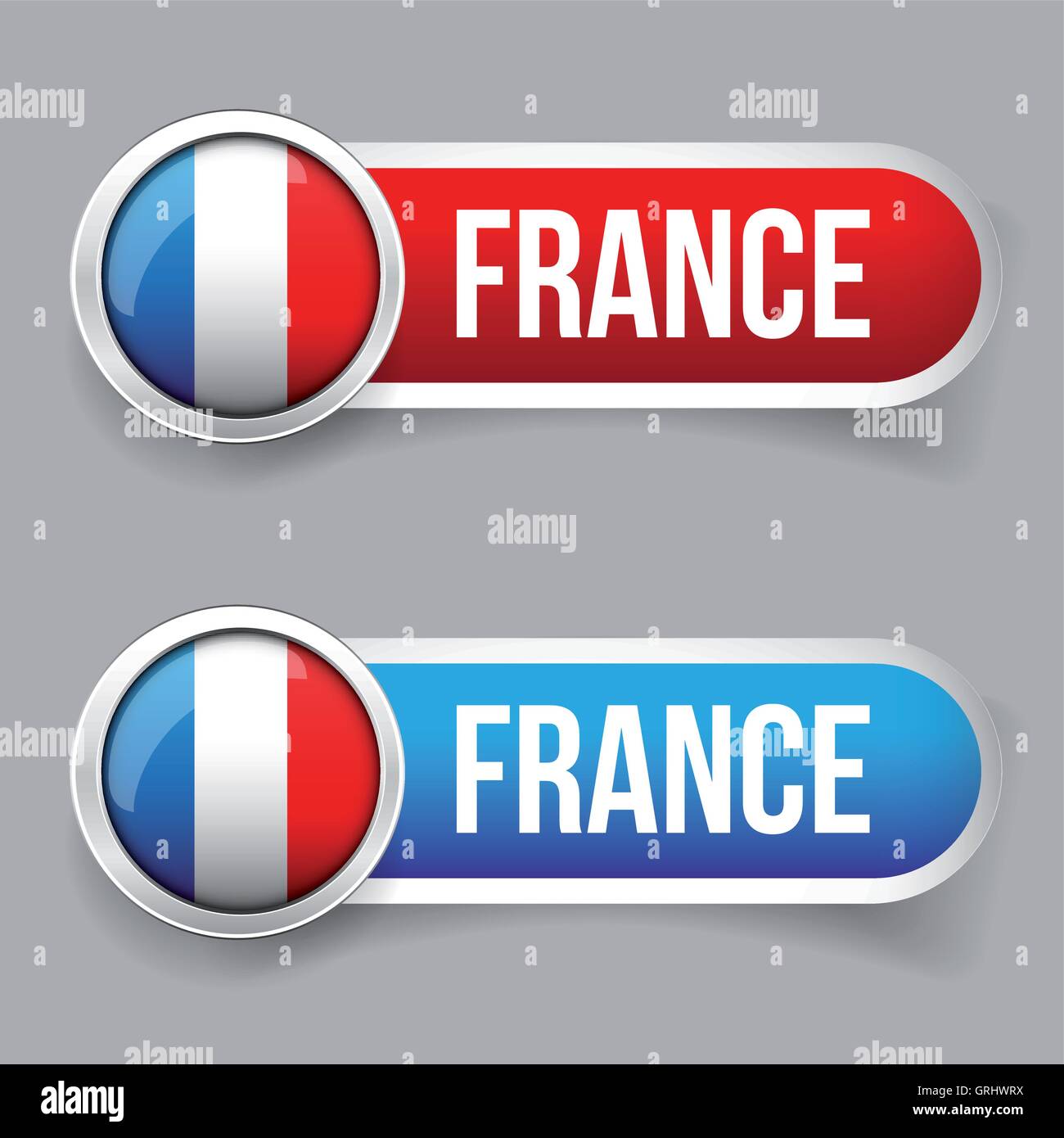 France flag button vector Stock Vector Image & Art - Alamy