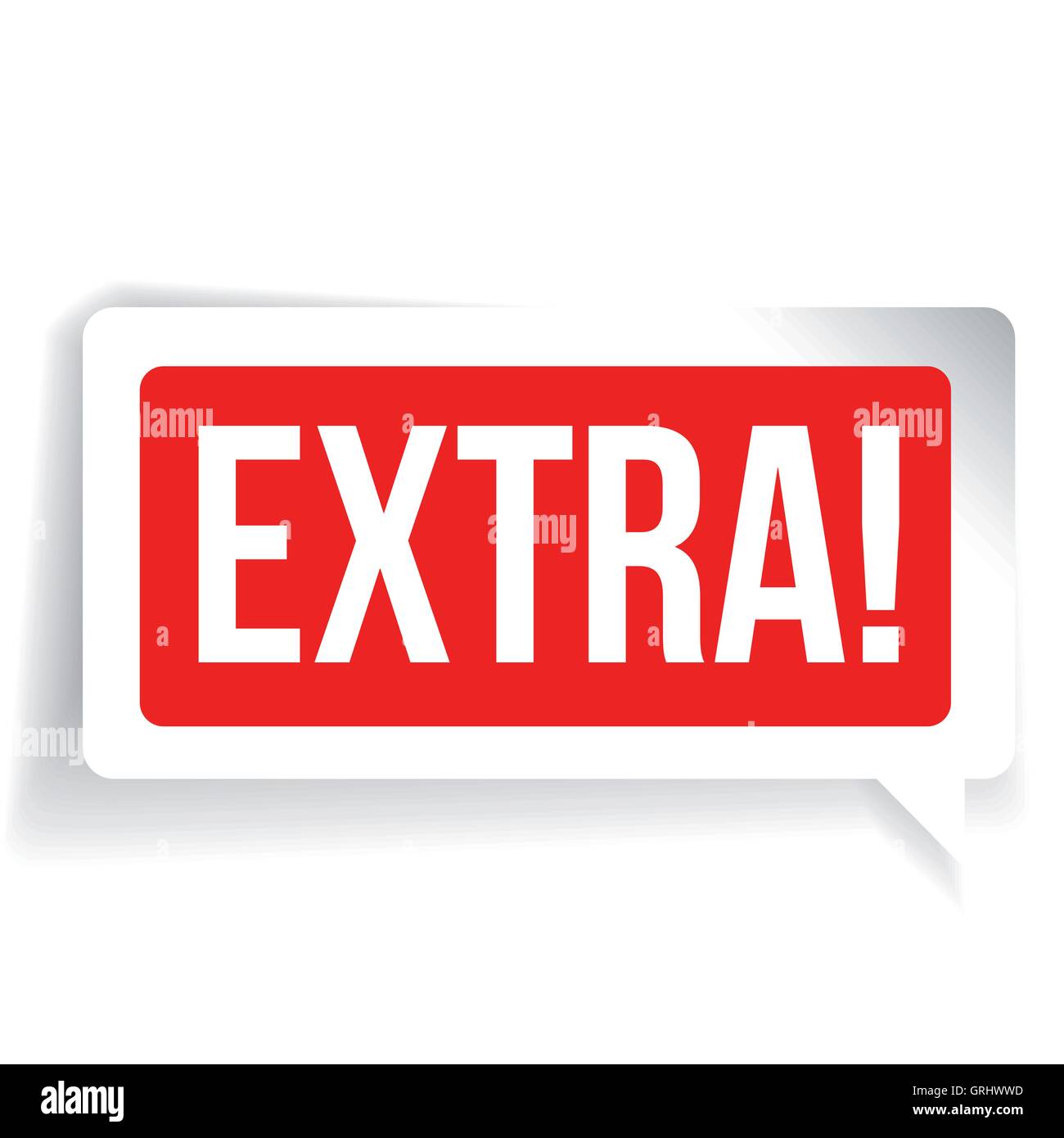 Extra speech bubble red vector Stock Vector Image & Art - Alamy