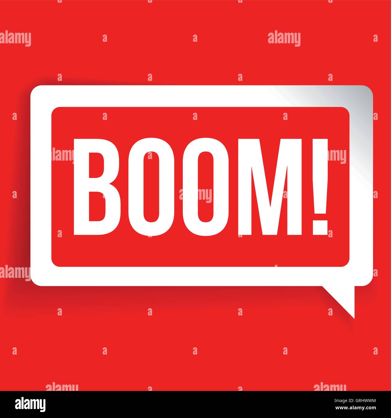 Boom message bubble vector red Stock Vector Image & Art - Alamy