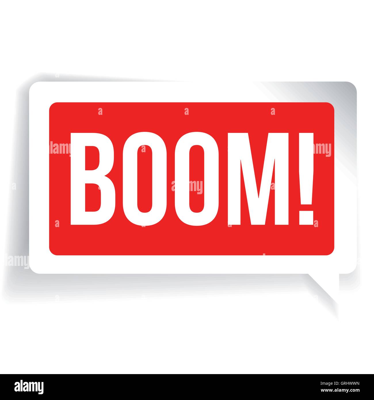 Boom message bubble vector red Stock Vector Image & Art - Alamy