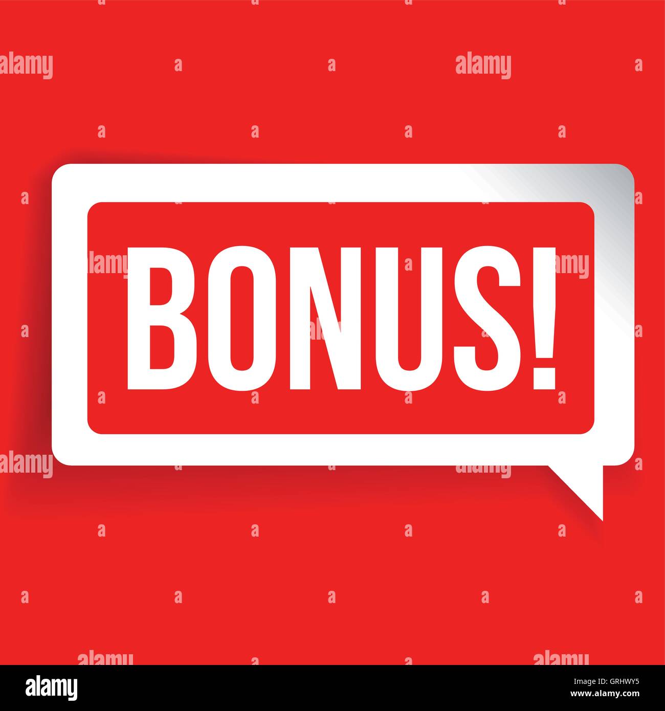 Bonus sticker red speech bubble Stock Vector Image & Art - Alamy
