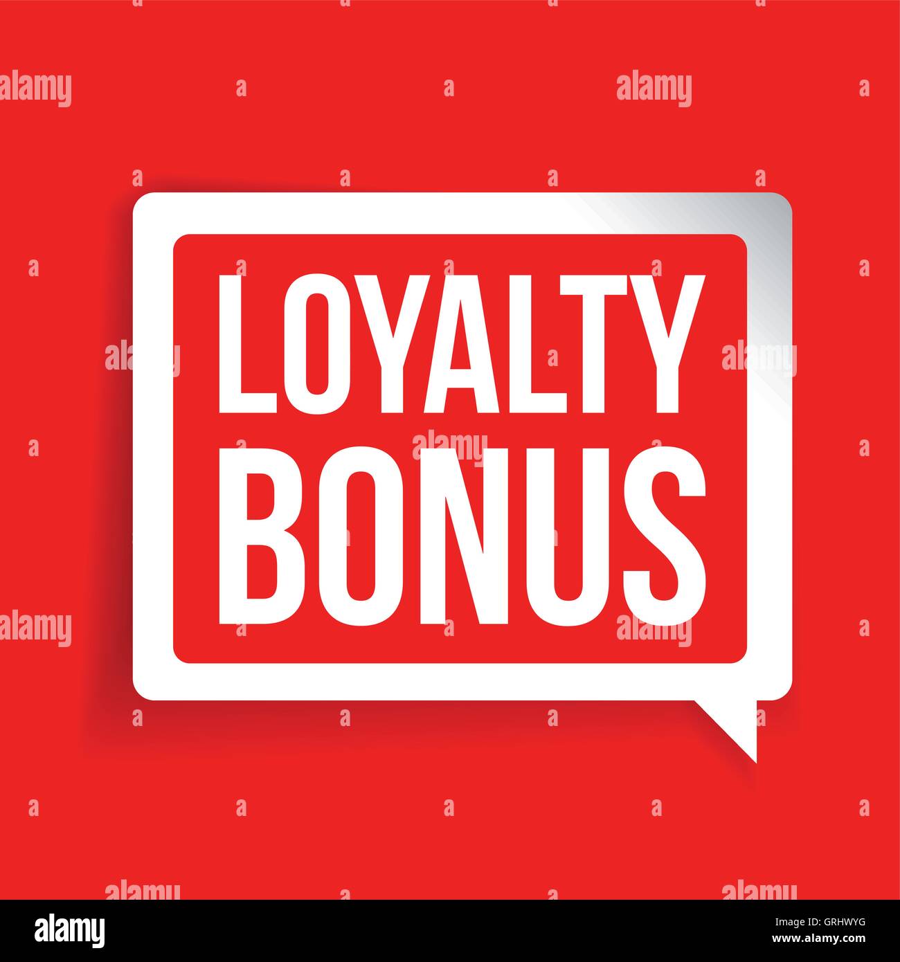Loyalty bonus sticker red speech bubble Stock Vector Image & Art - Alamy