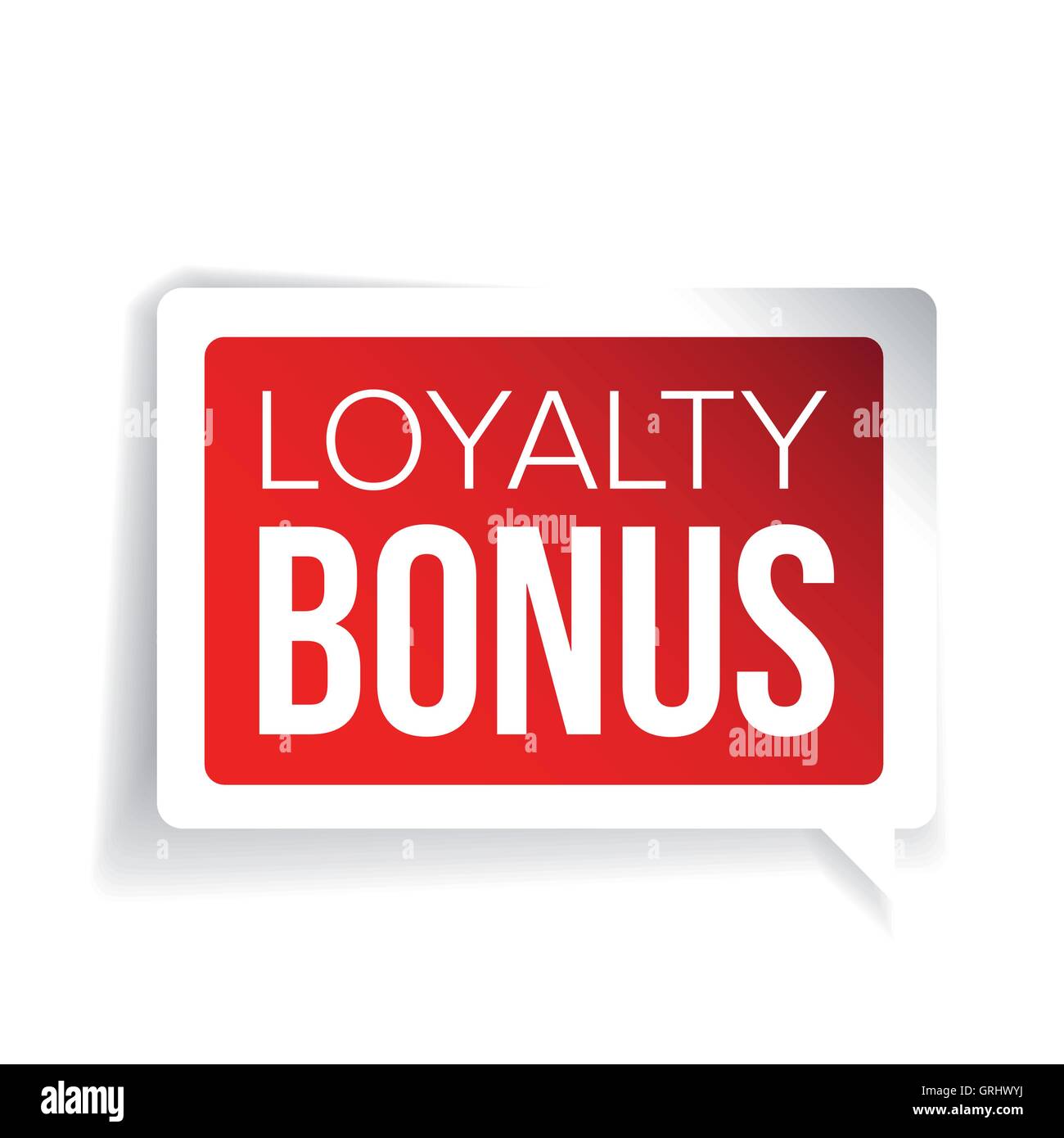 Loyalty bonus sticker red speech bubble Stock Vector Image & Art - Alamy