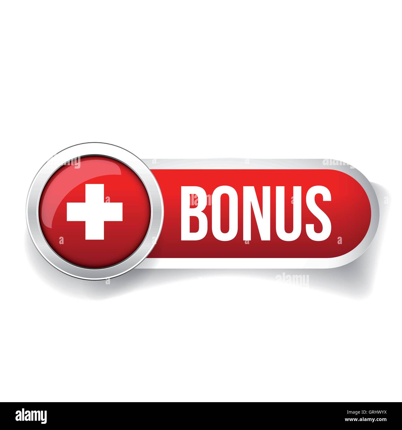 Bonus sticker red button Stock Vector Image & Art - Alamy