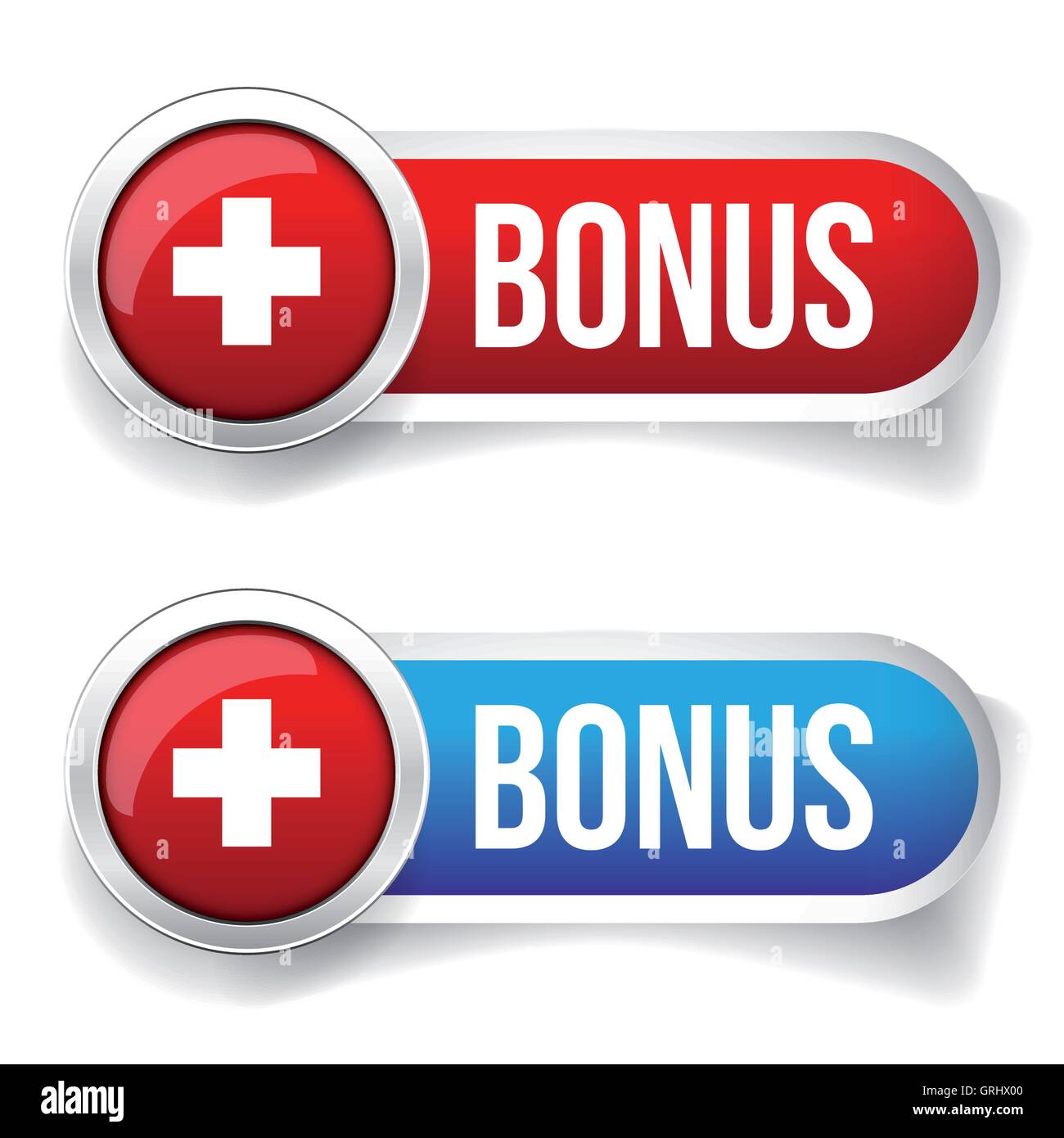 Bonus sticker red button Stock Vector Image & Art - Alamy