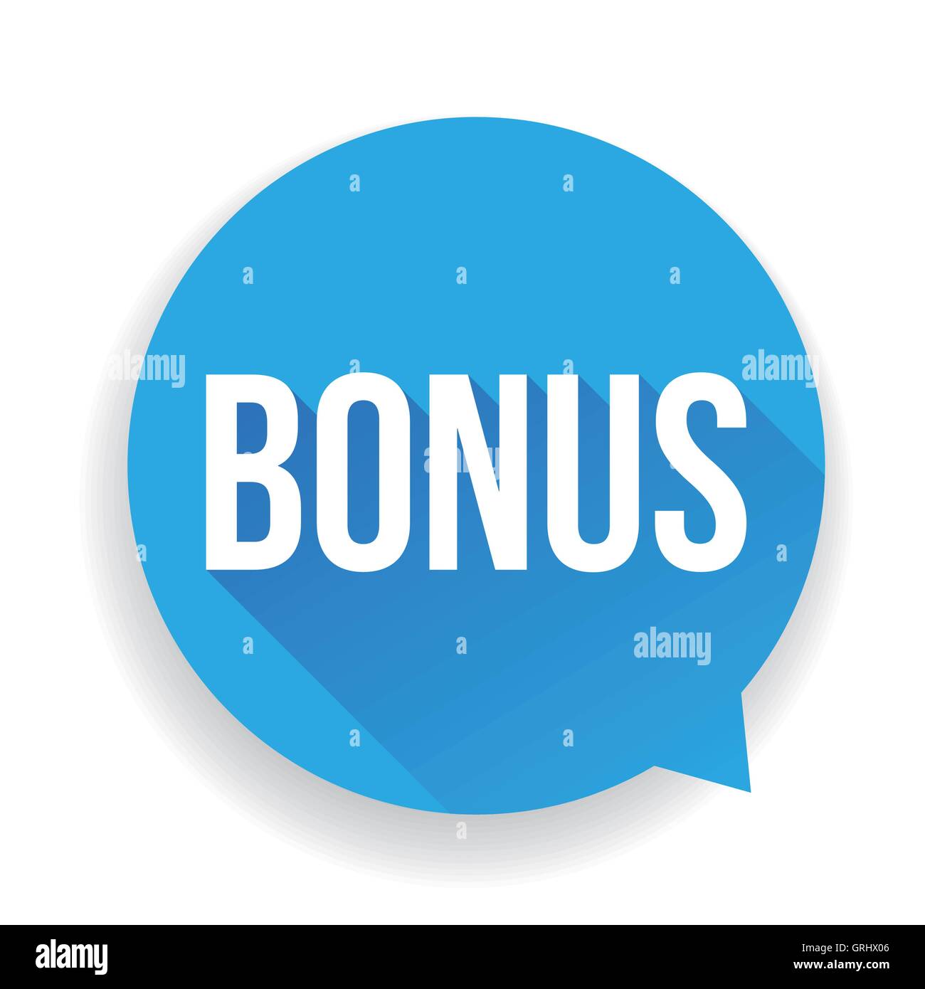 Bonus sticker blue speech bubble Stock Vector Image & Art - Alamy