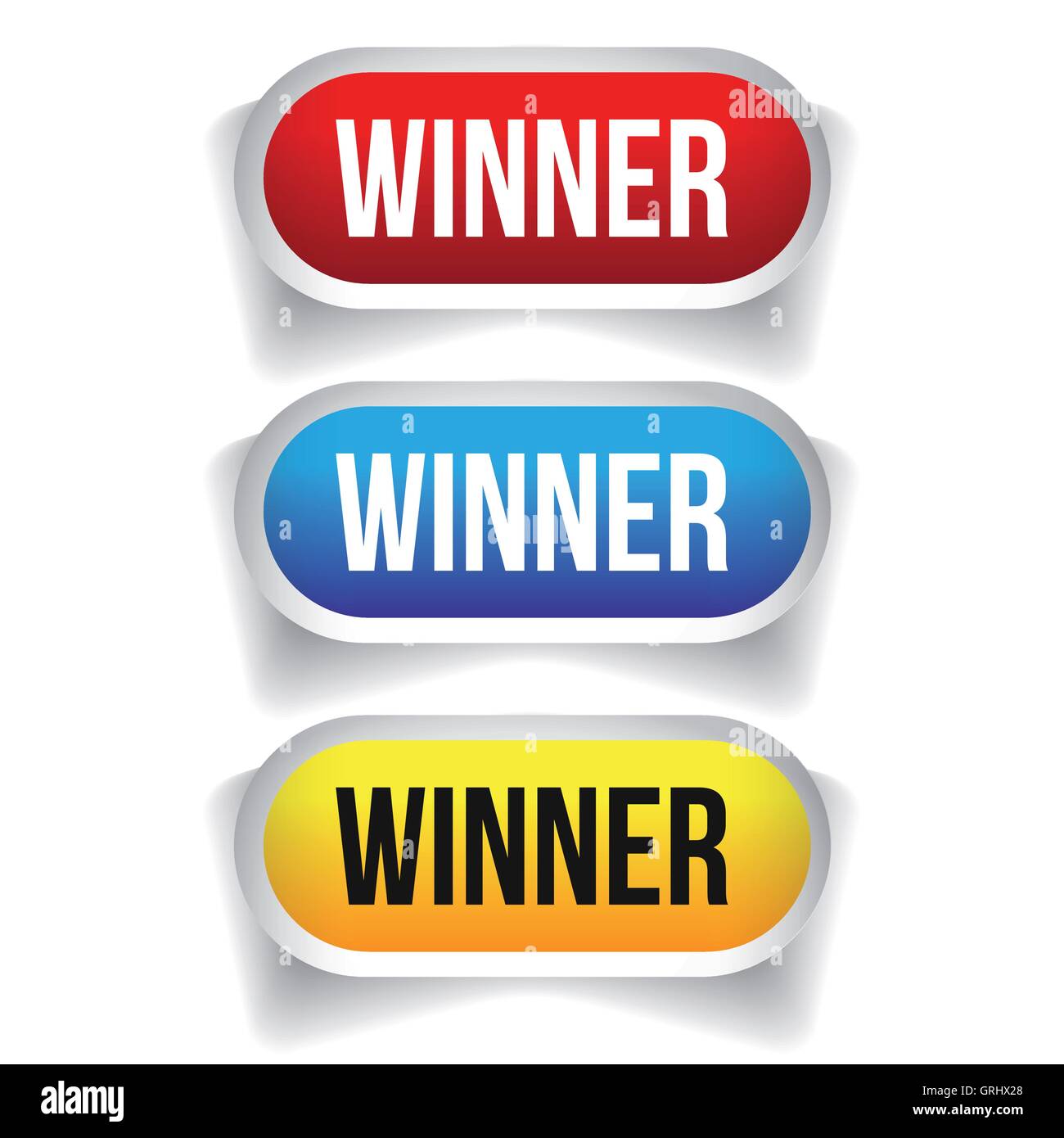 Winner button set vector Stock Vector Image & Art - Alamy