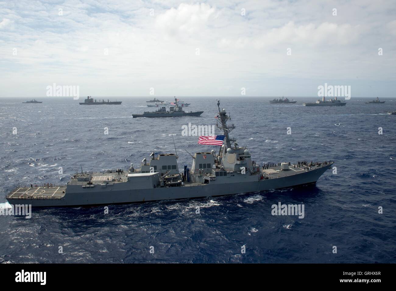 U.S. Navy Arleigh Burke-class guided-missile destroyer USS Pinckney ...