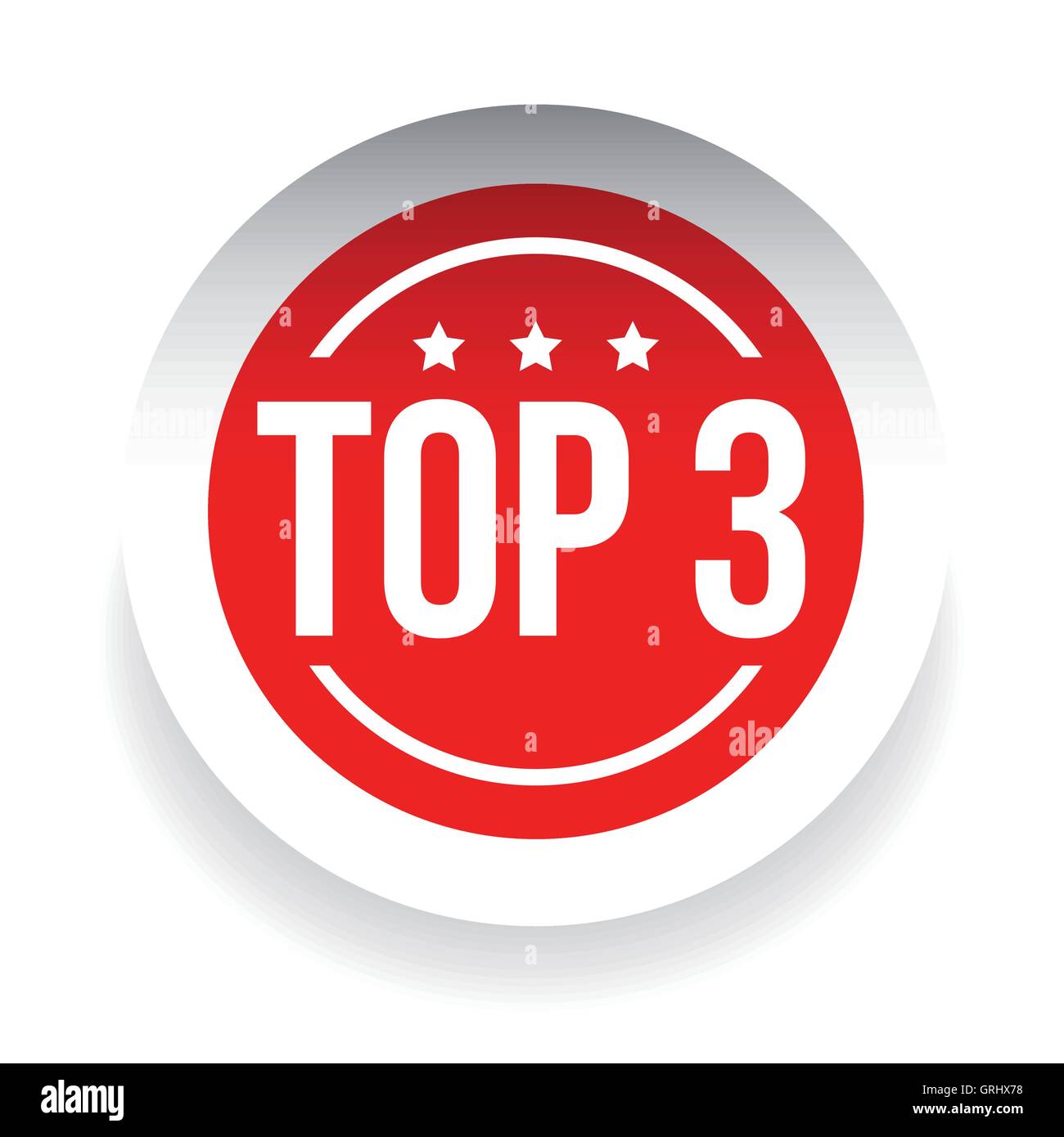 Top 3 label red vector Stock Vector Image & Art - Alamy